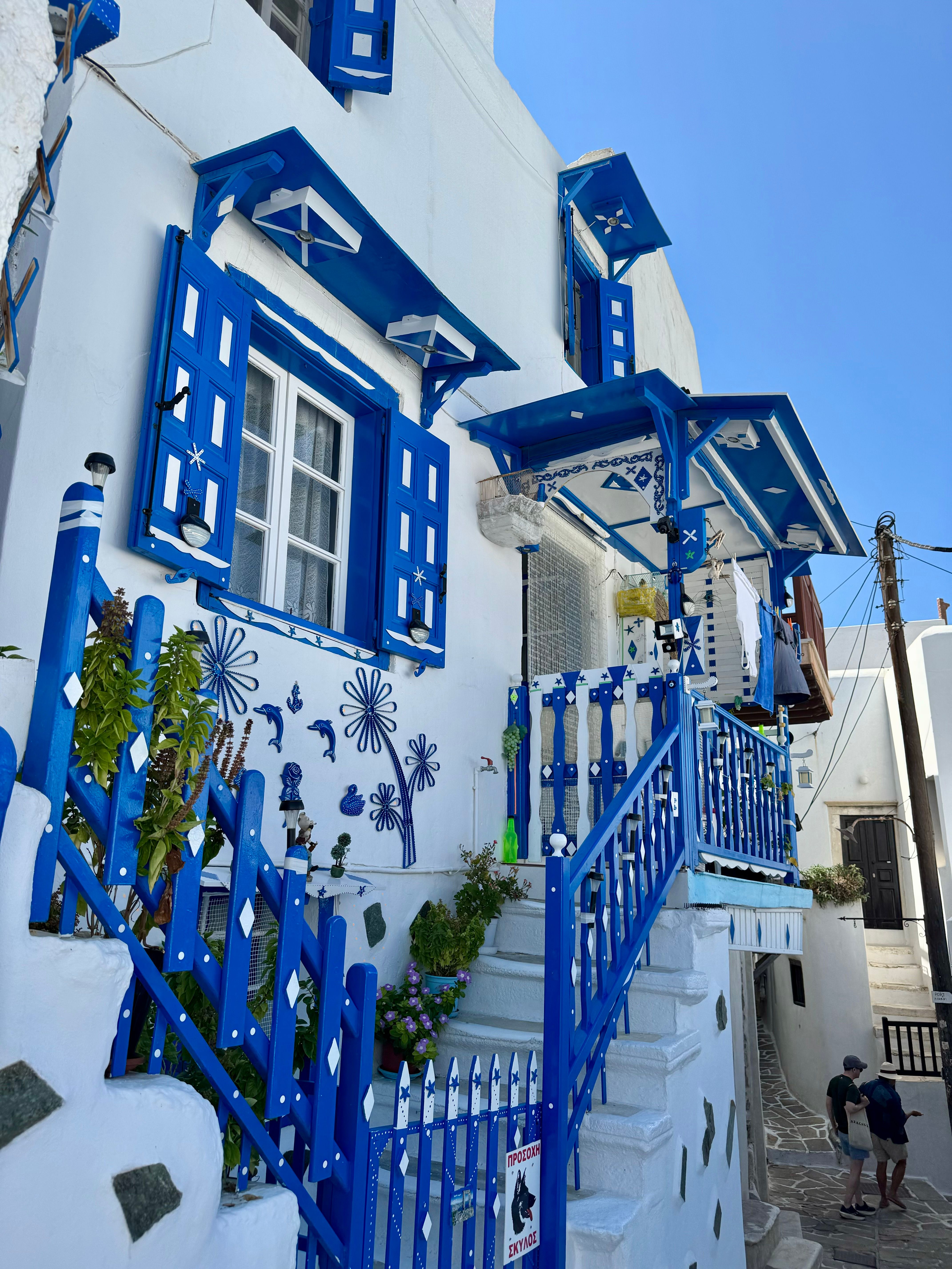 Charming Blue and White Greek Island House · Free Stock Photo