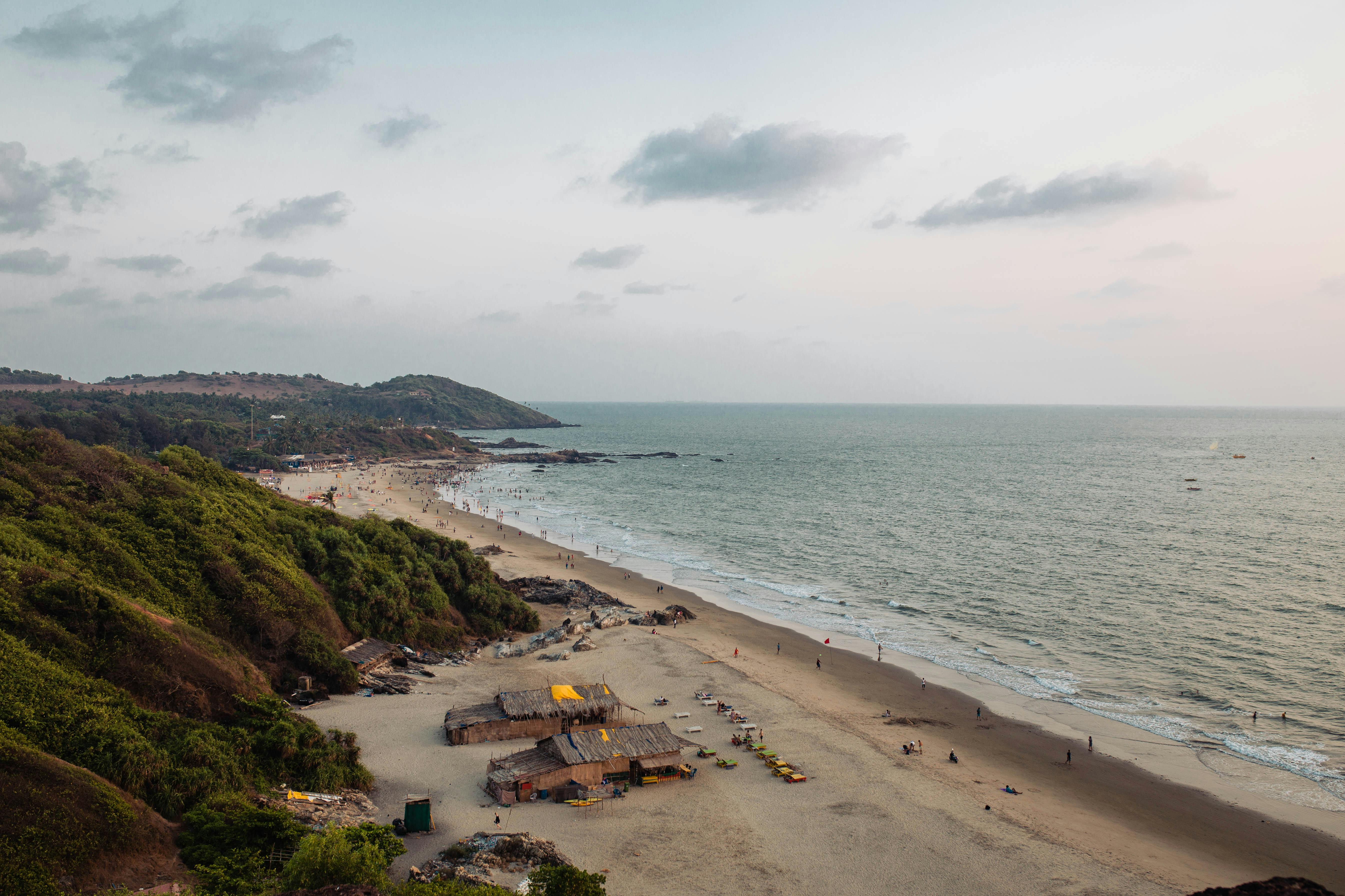 Aerial View of Chapora Beach in Goa, India · Free Stock Photo