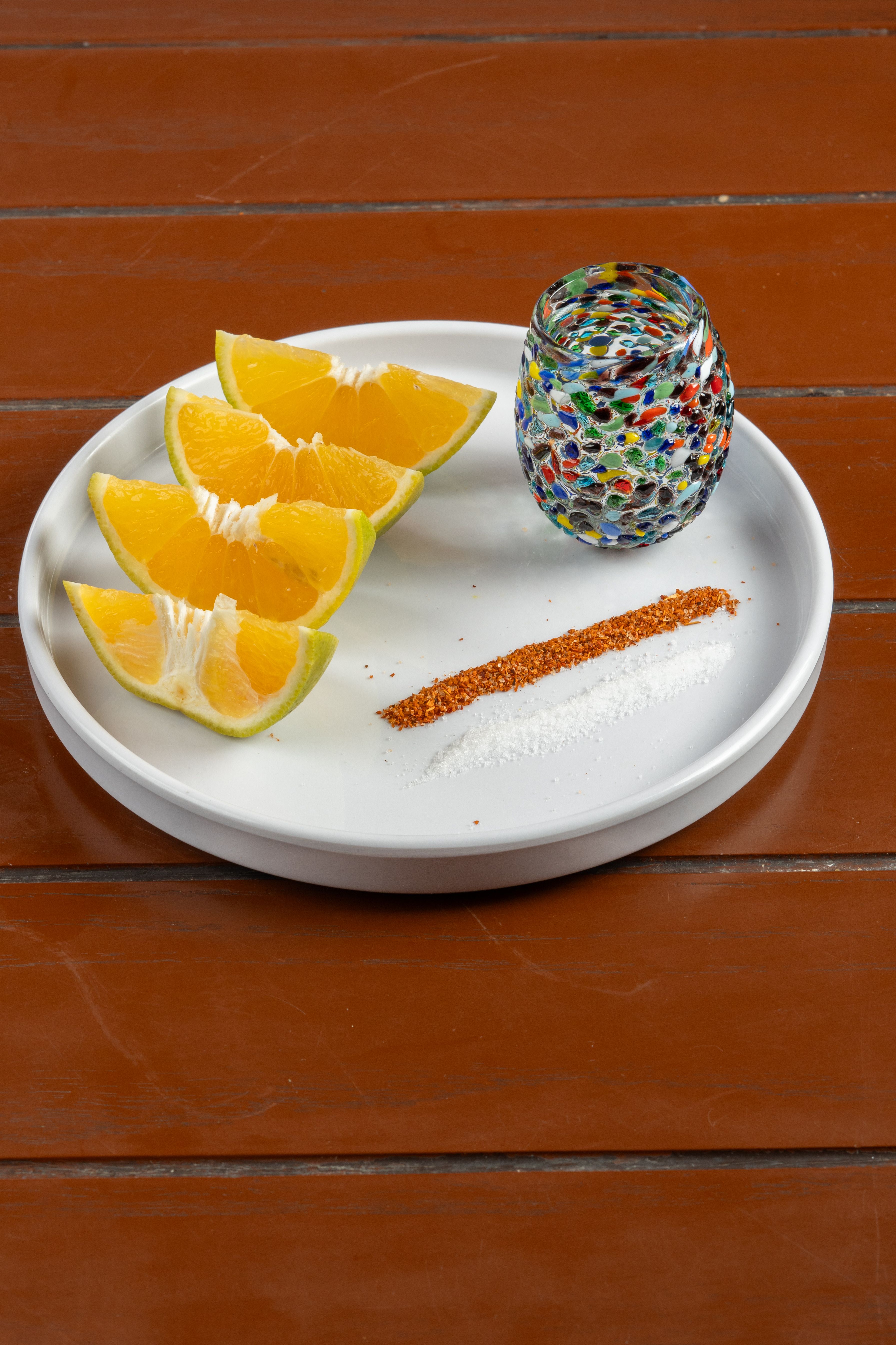 Colorful Shot Glass with Orange Slices and Spices · Free Stock Photo