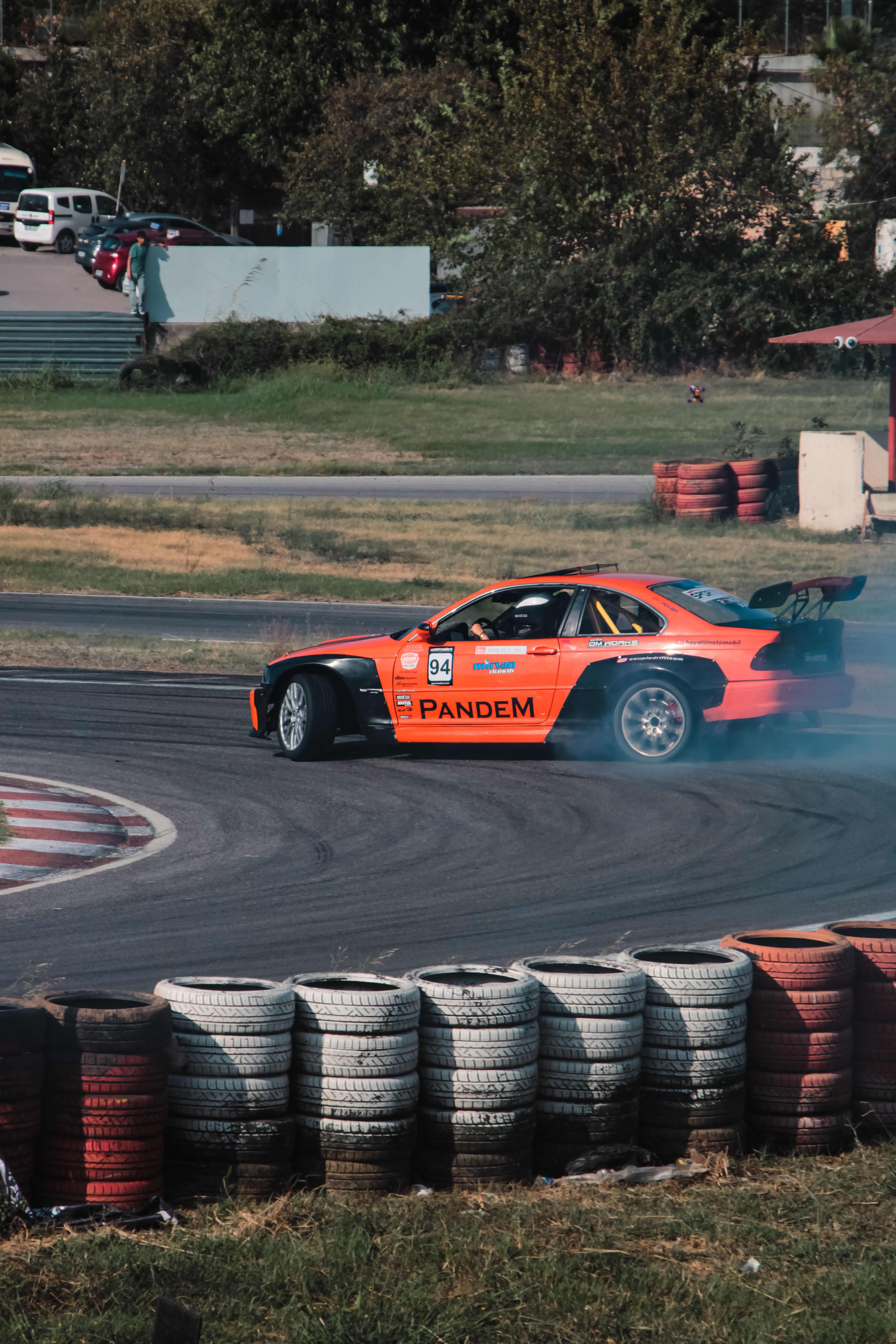 Dynamic Drift Racing Car on Track · Free Stock Photo