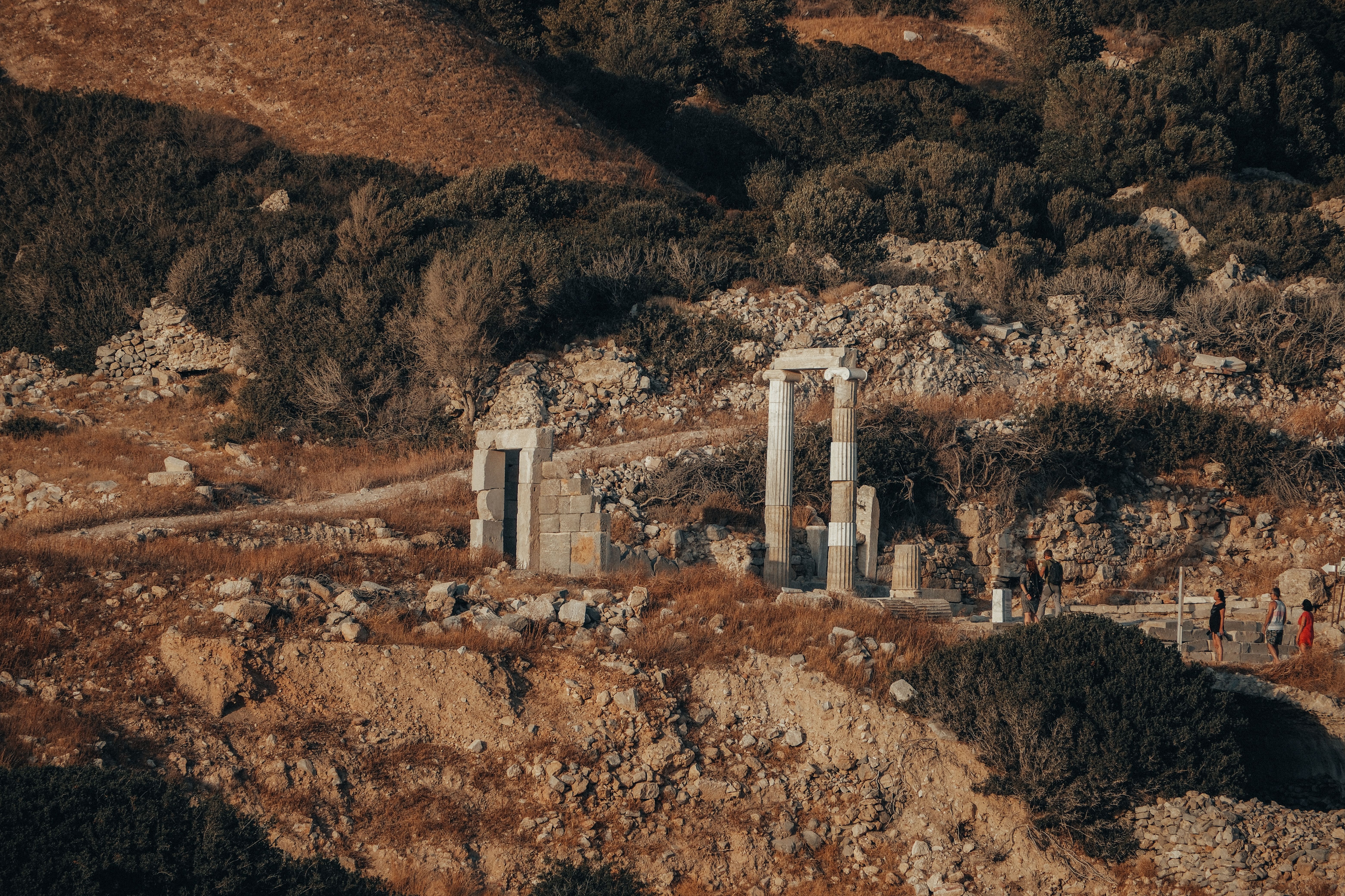 Ancient Ruins Amidst Scenic Landscape in Greece · Free Stock Photo