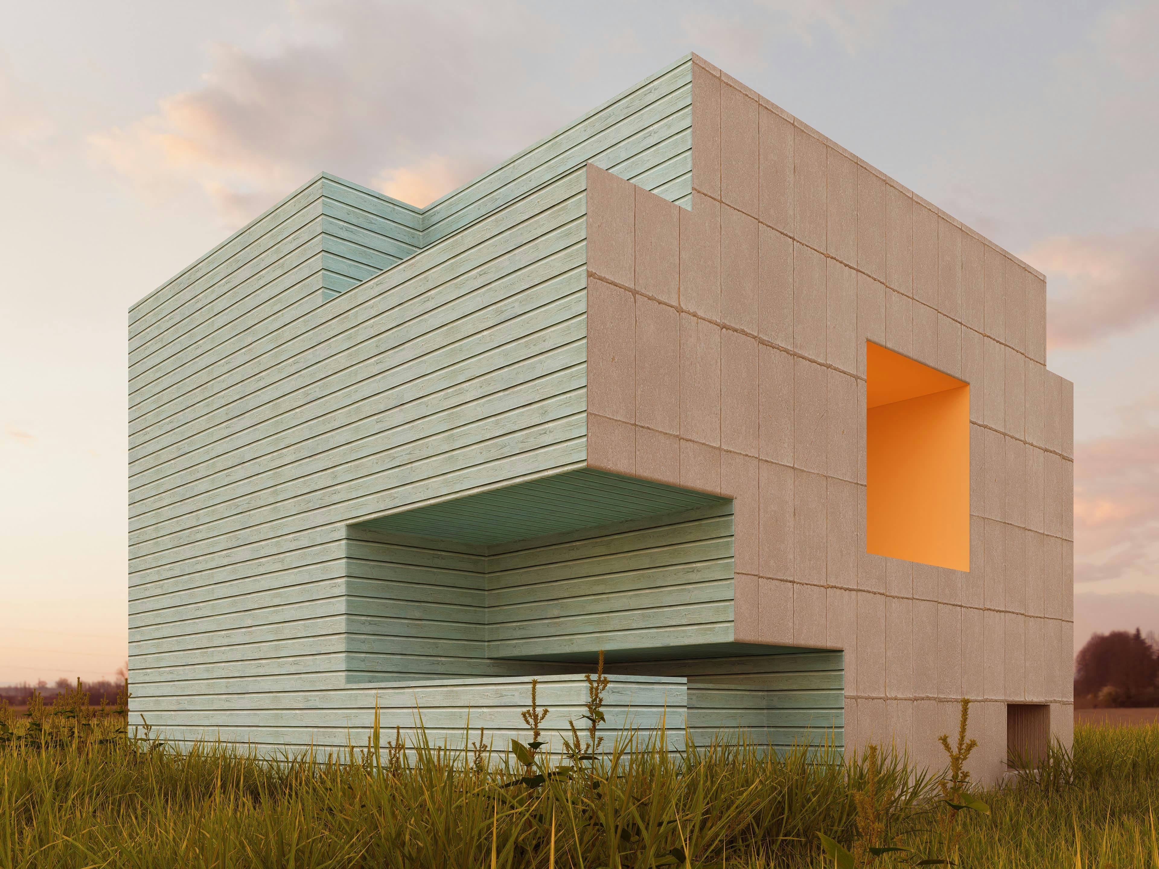 Modern Minimalist Cube House in Nature · Free Stock Photo