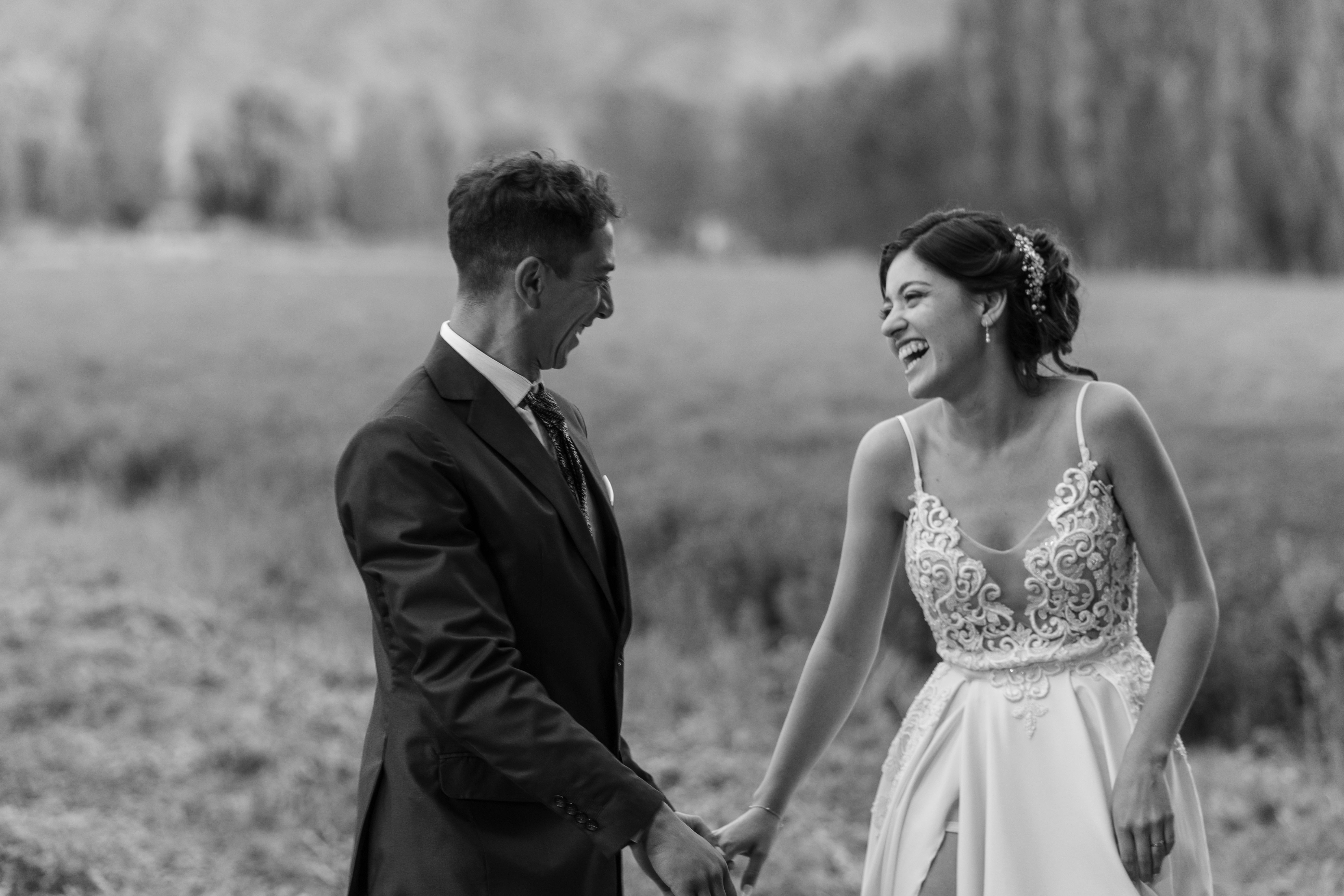 Joyful Wedding Couple in Mendoza Landscape · Free Stock Photo
