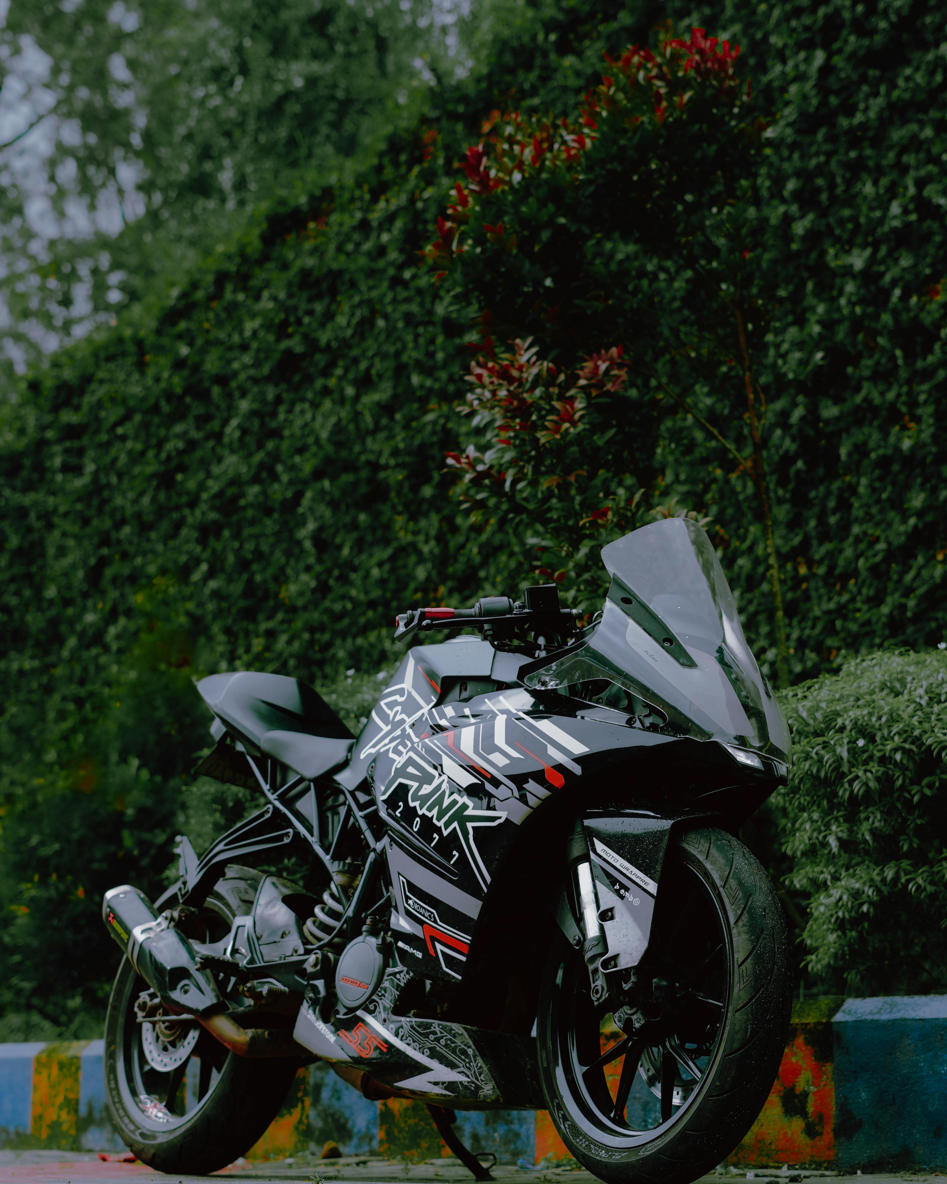 Sporty Motorcycle Parked Outdoors · Free Stock Photo