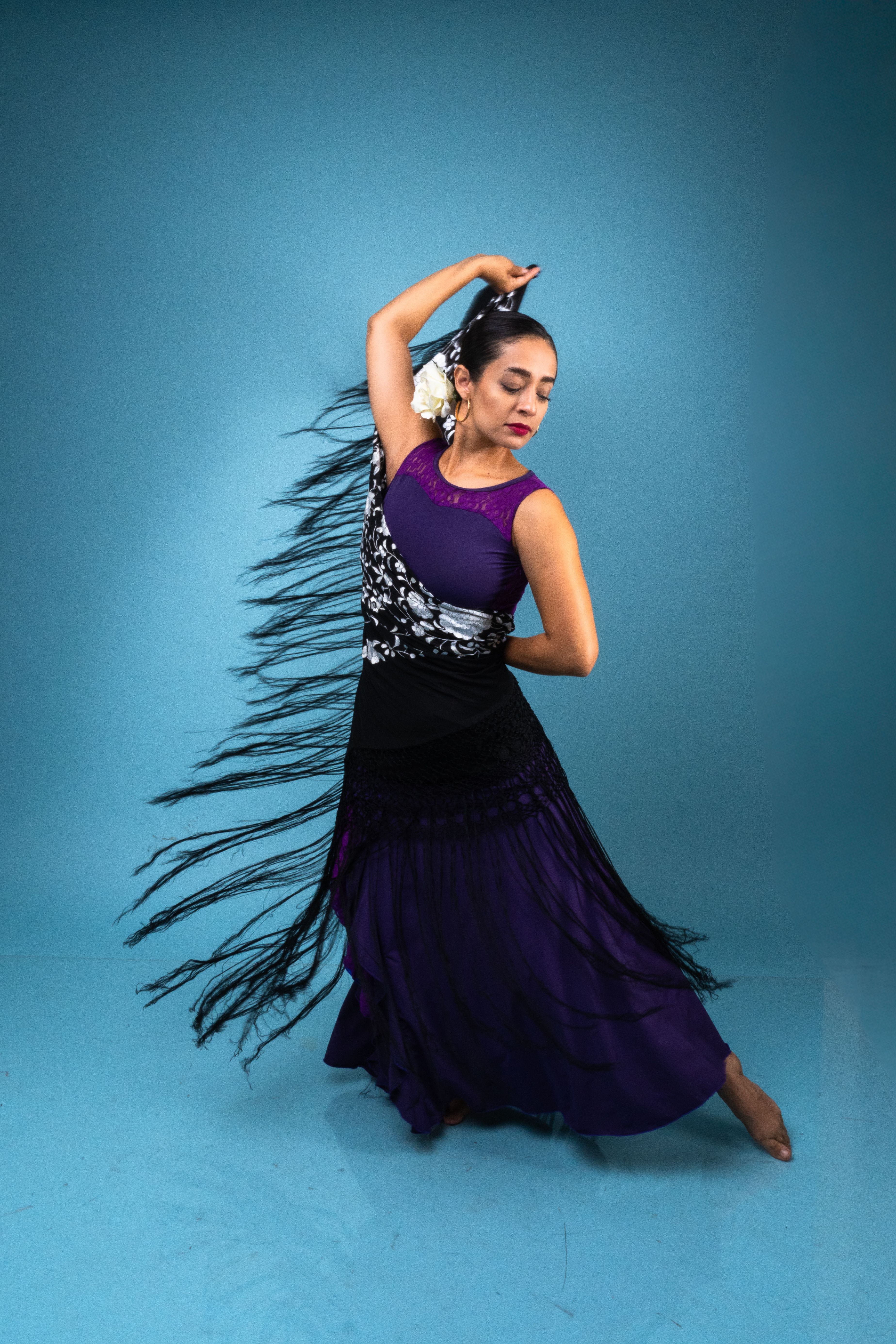 Elegant Flamenco Dancer in Traditional Dress · Free Stock Photo