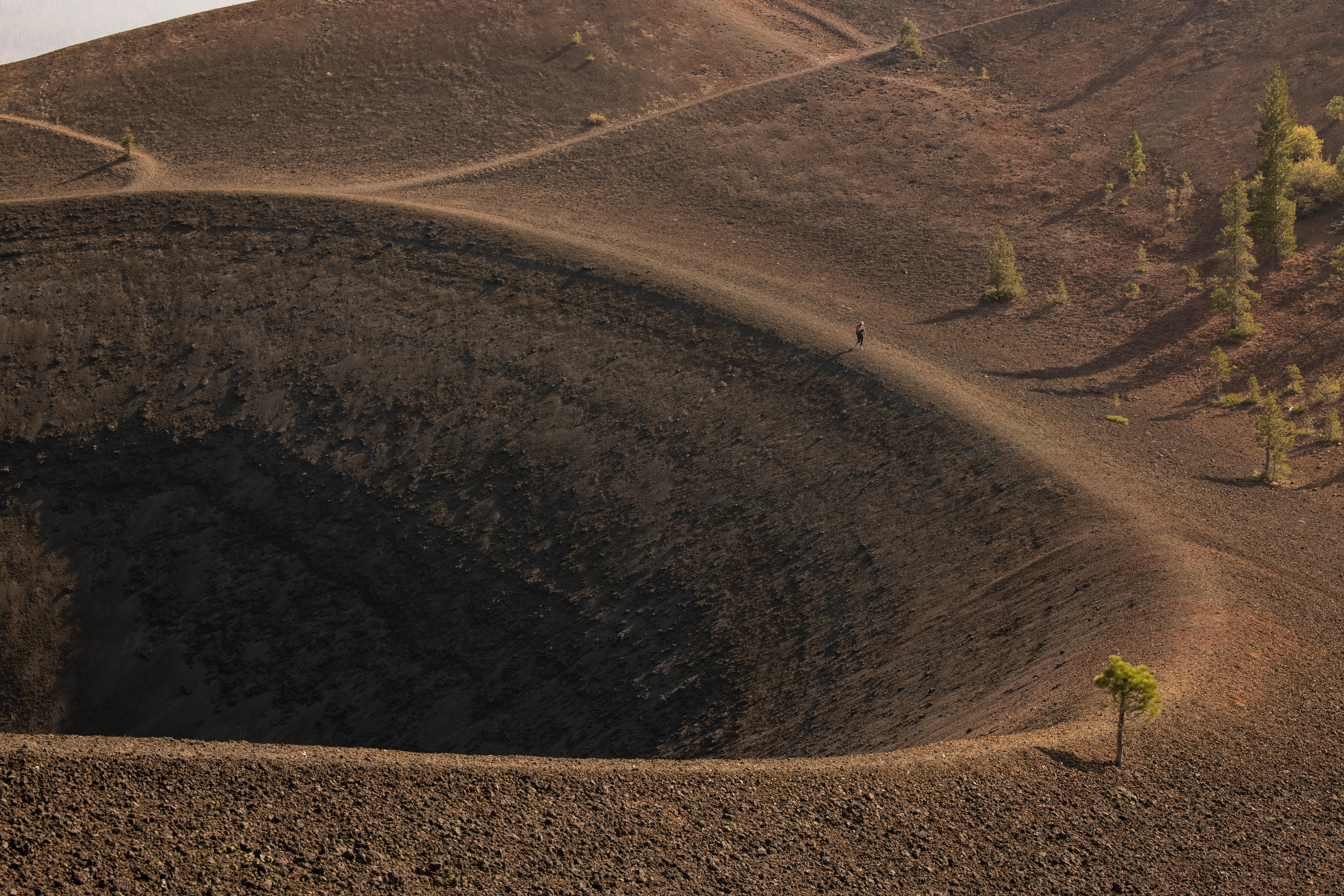 Exploration of Volcanic Crater Landscape · Free Stock Photo