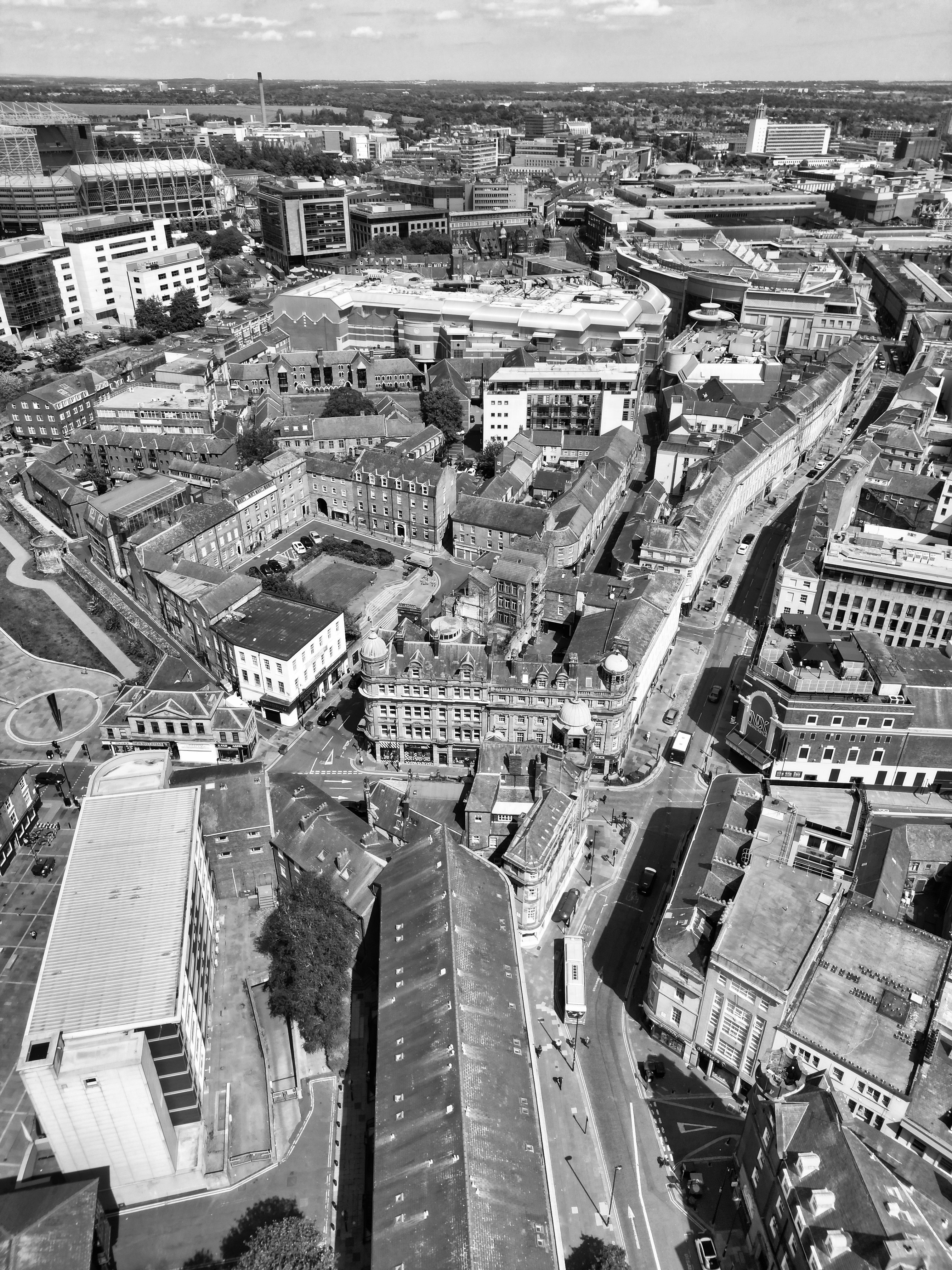 Aerial View of Newcastle Upon Tyne Cityscape · Free Stock Photo