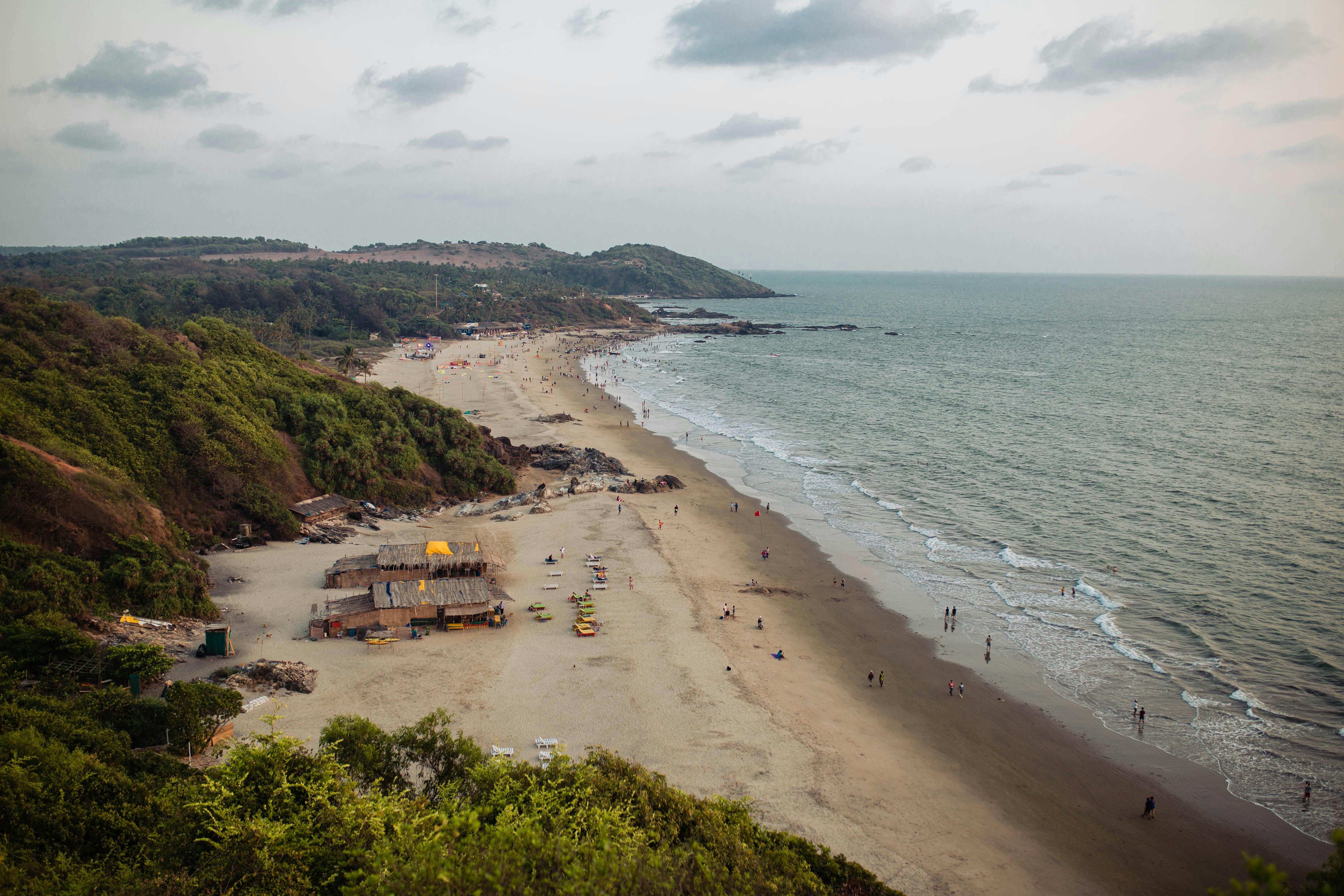 Scenic Aerial View of Chapora Beach, India · Free Stock Photo