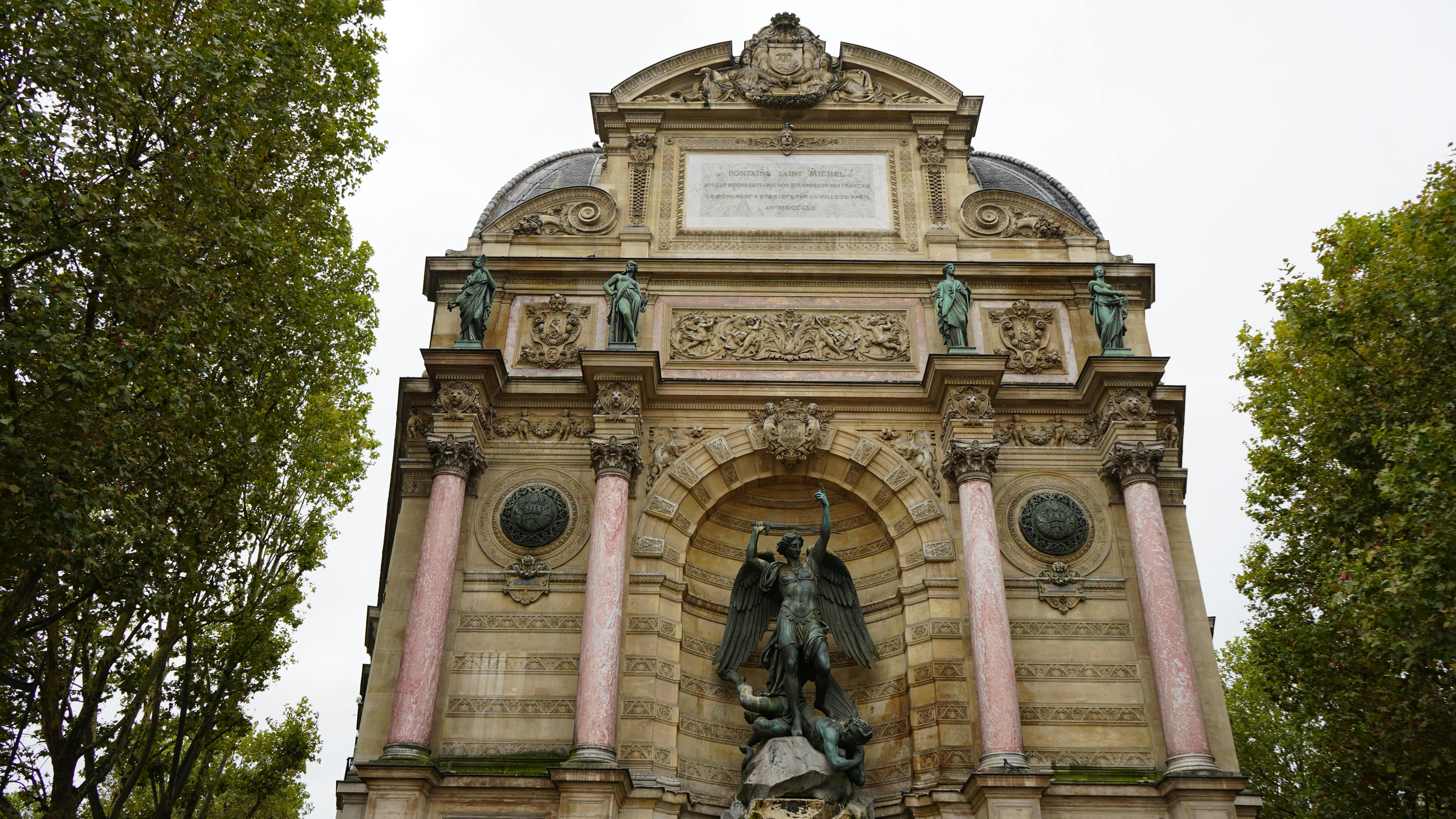 Saint Michael Fountain in Paris France · Free Stock Photo