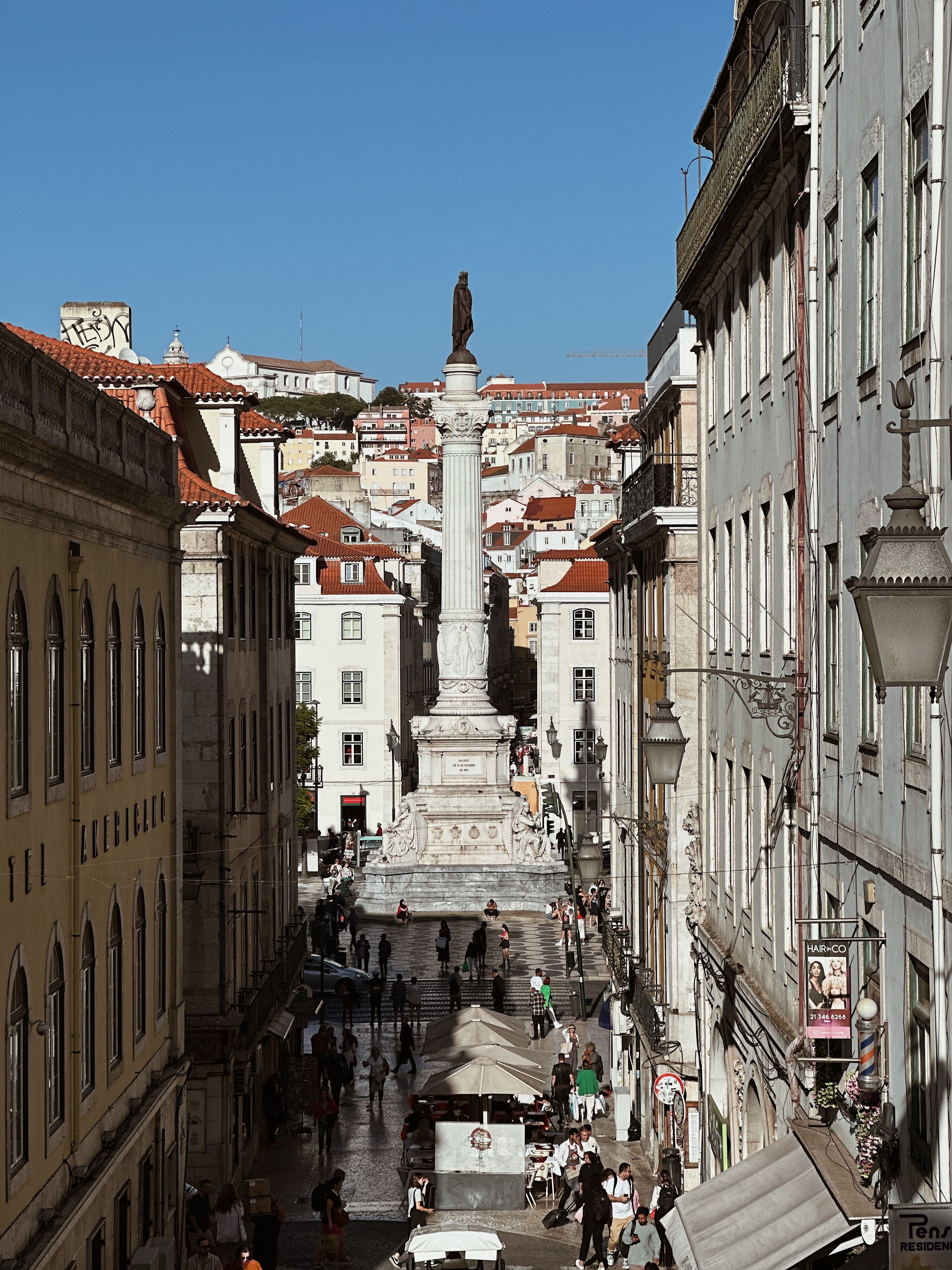 Lisbon's Historic Restauradores Square in Daylight · Free Stock Photo