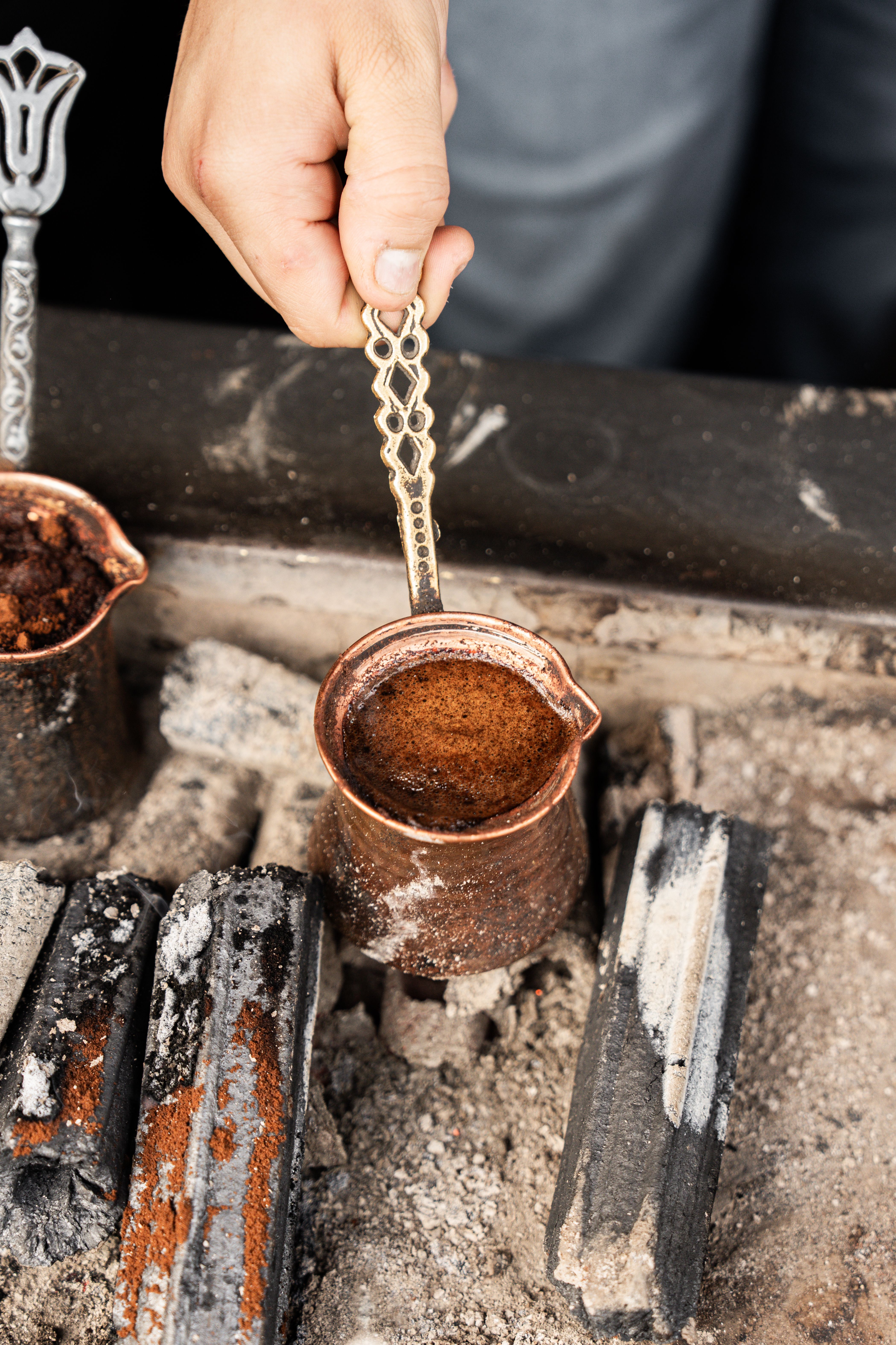 Brewing Traditional Turkish Coffee in Istanbul · Free Stock Photo