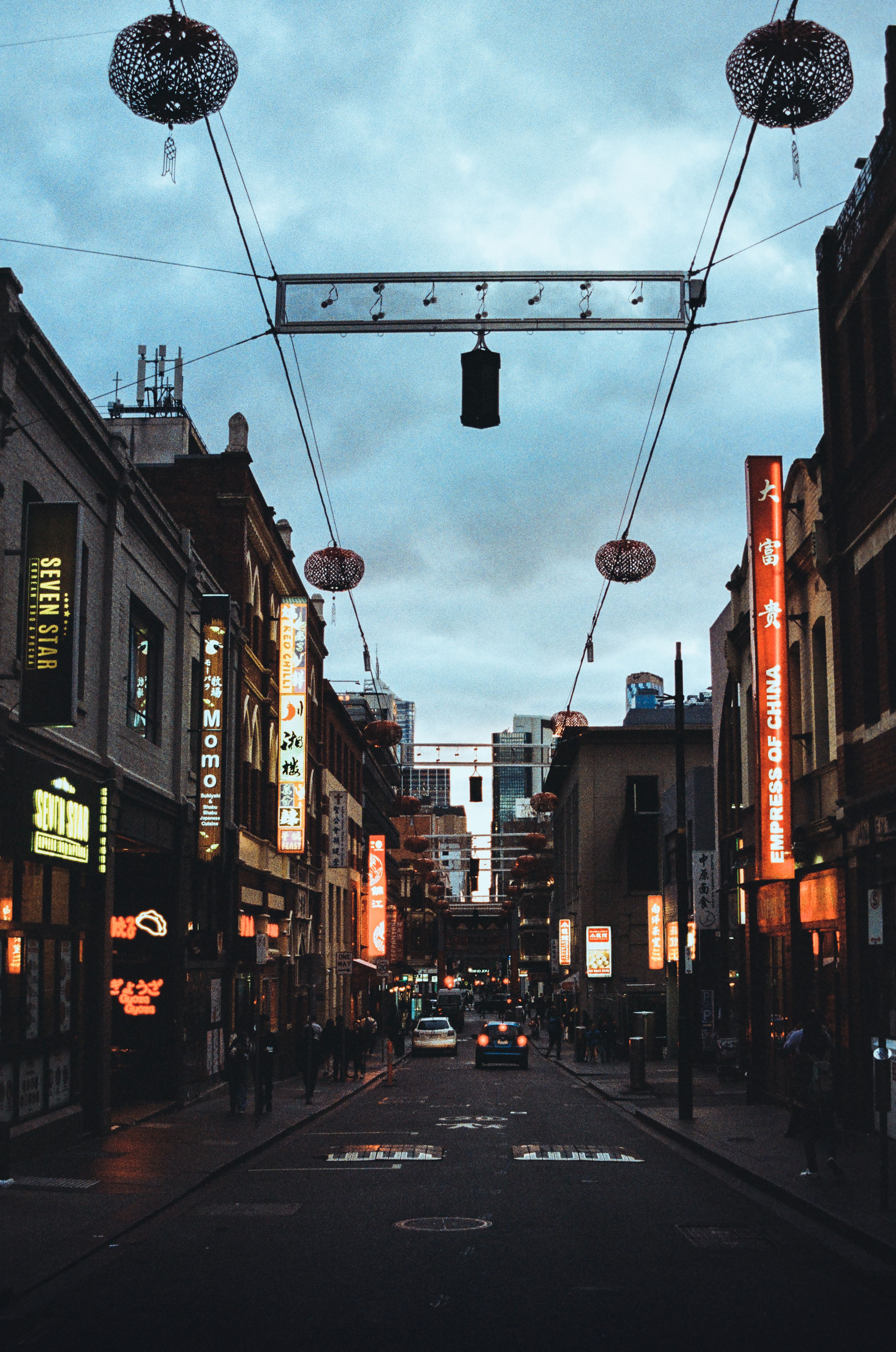 Evening Street Scene in Melbourne's Chinatown · Free Stock Photo