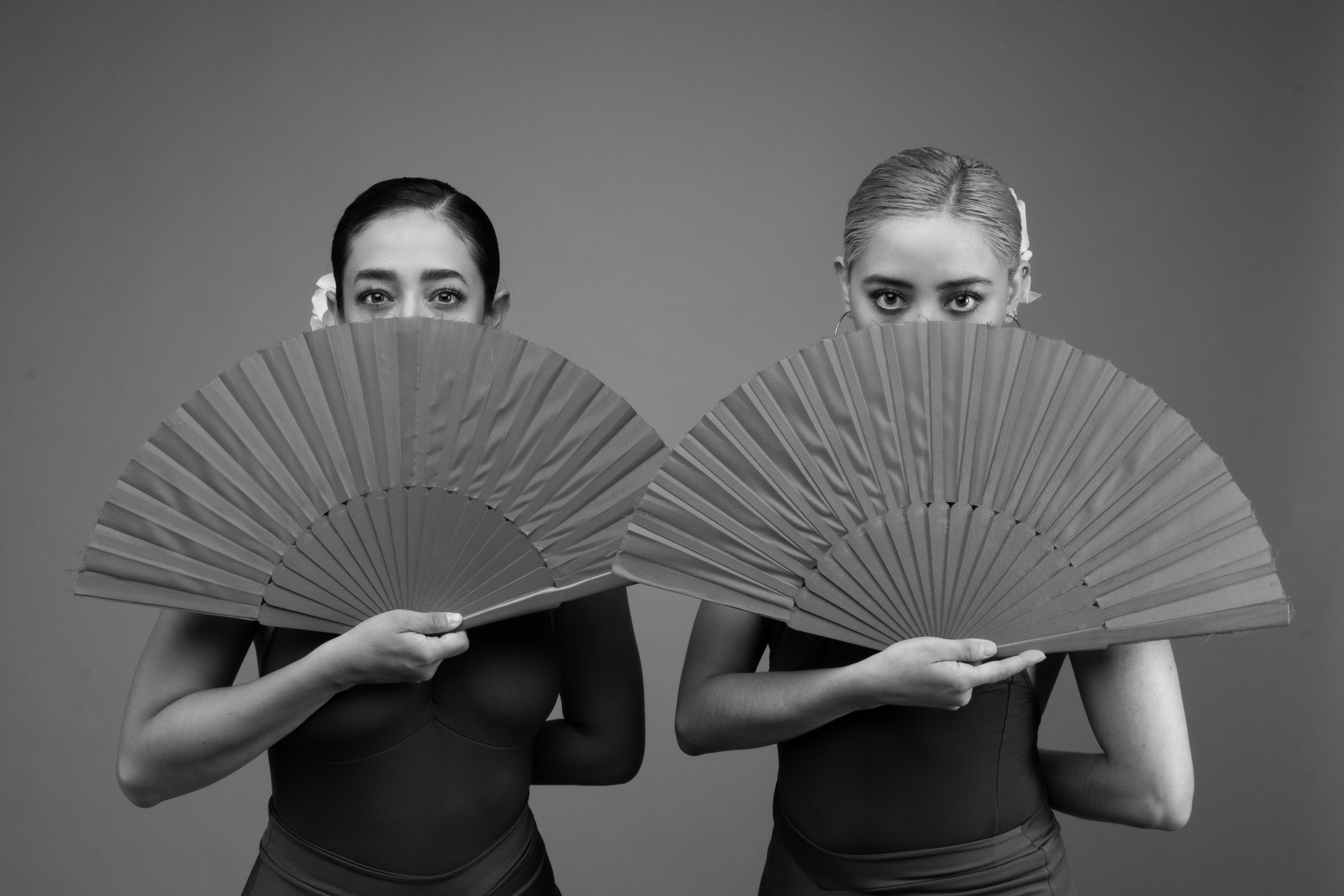 Elegant Dancers with Fans Embracing Culture · Free Stock Photo