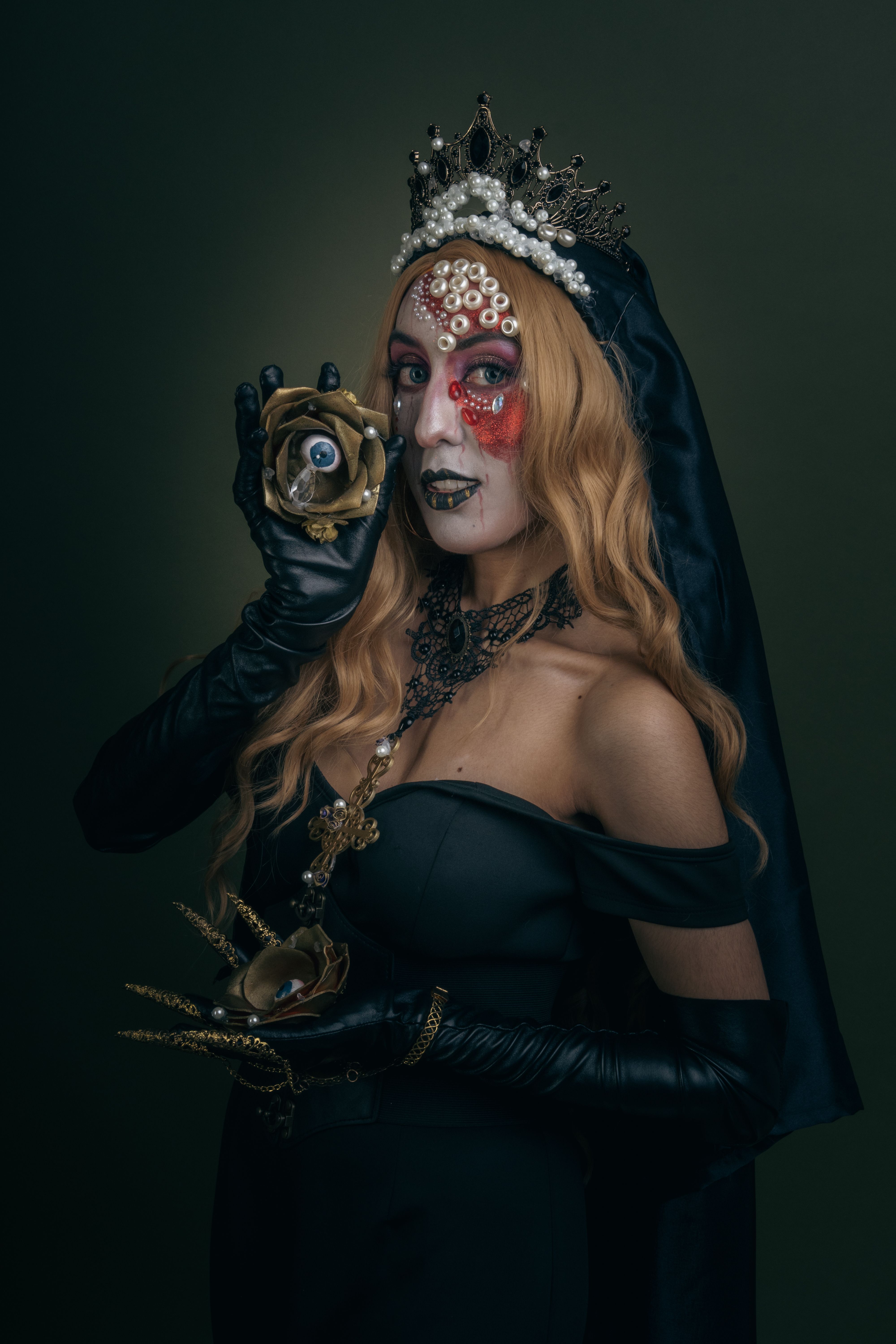 Gothic Costume Portrait with Creative Makeup · Free Stock Photo