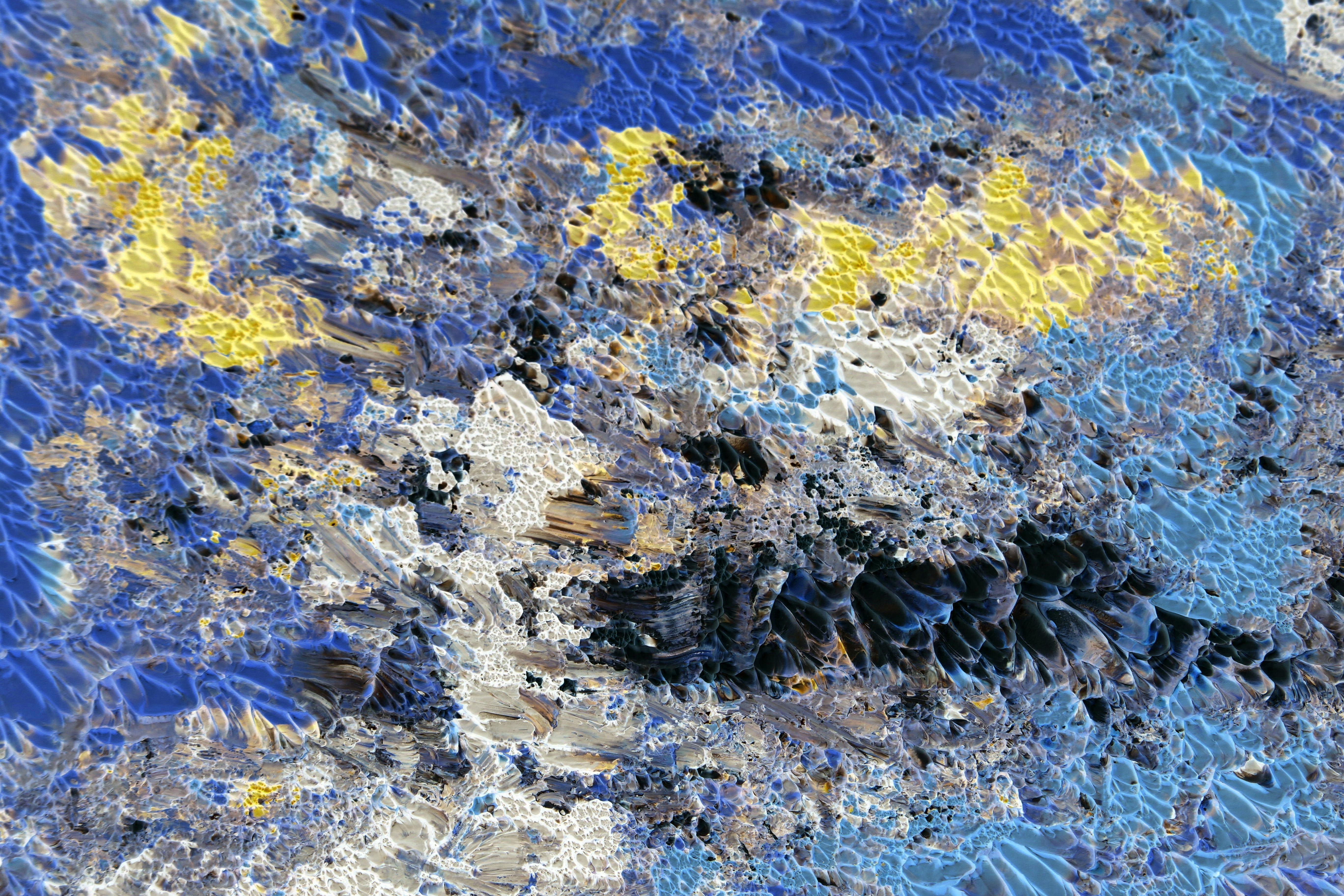 Colorful Abstract Acrylic Canvas Painting Art · Free Stock Photo