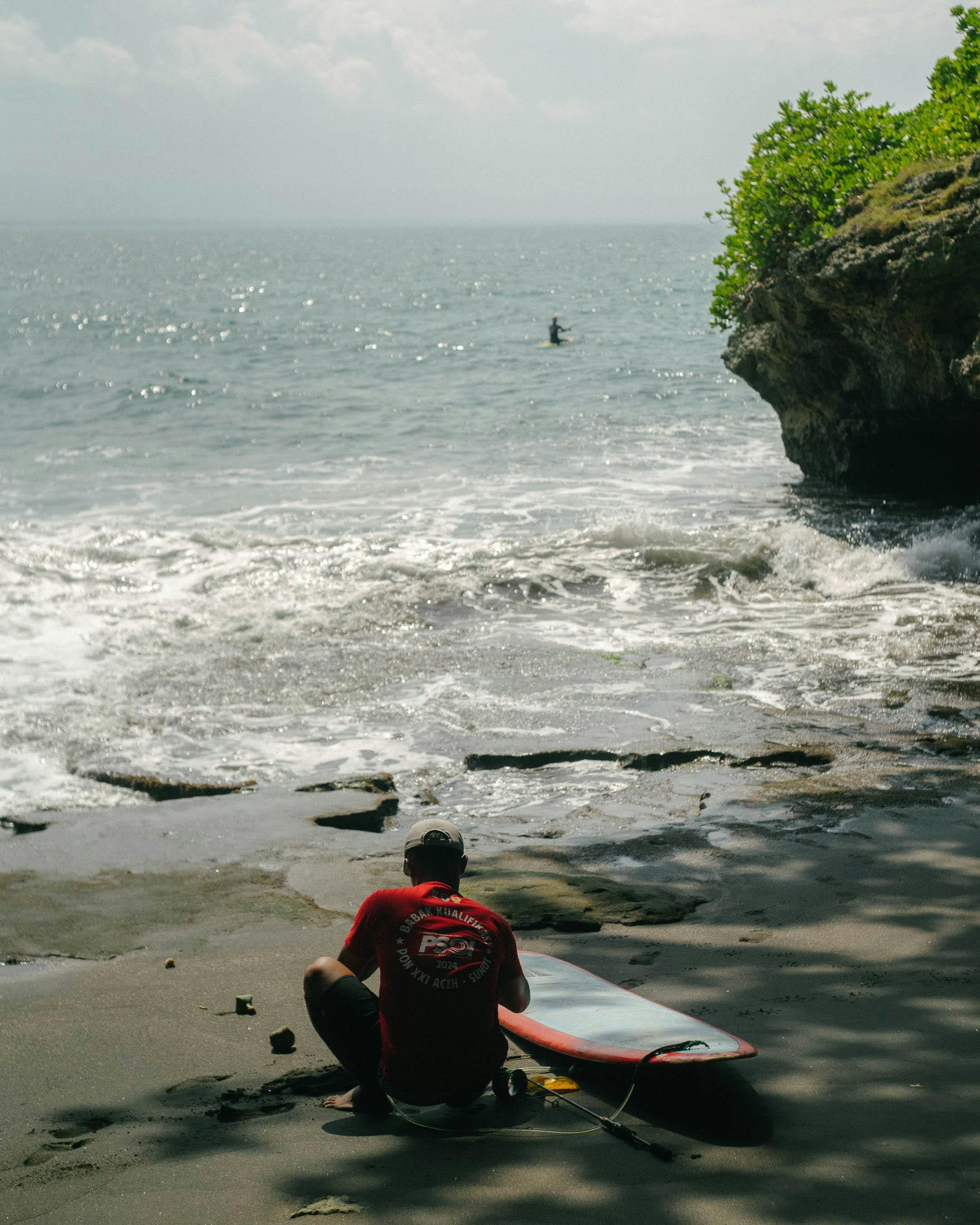 Surfing Scene on West Java Beach · Free Stock Photo