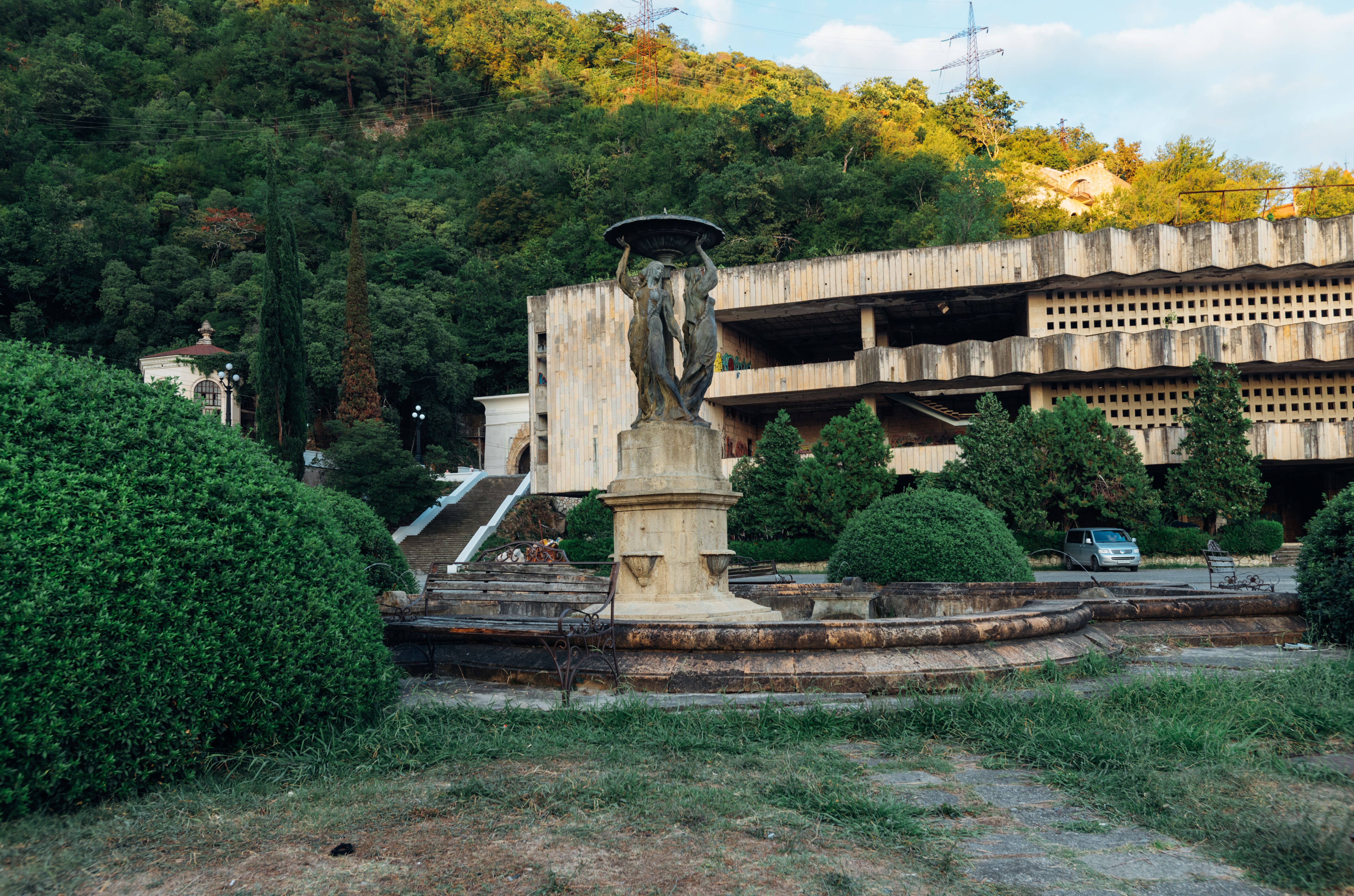 Gagra Historic Fountain in Lush Greenery · Free Stock Photo