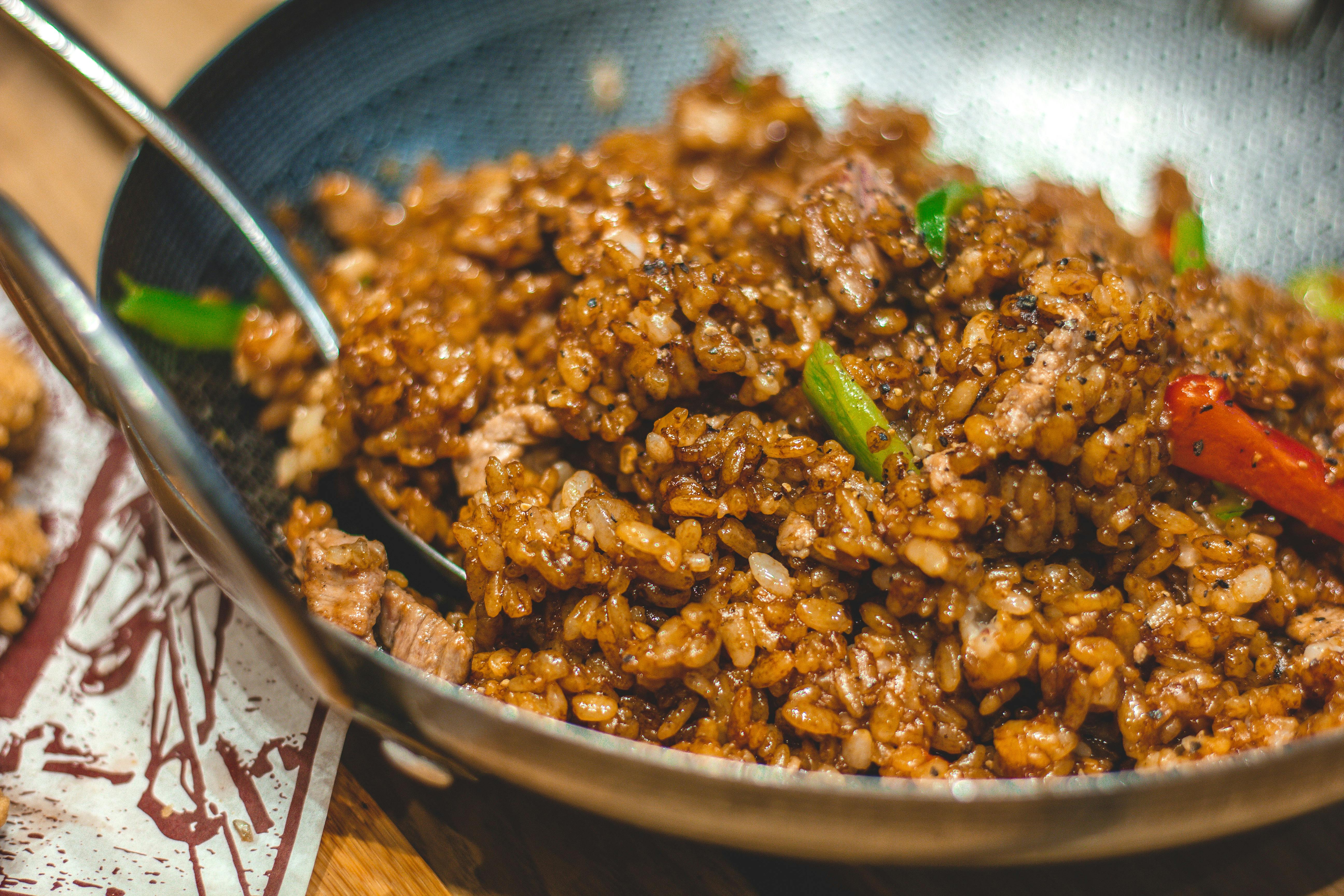 Delicious Taiwanese Fried Rice in Wok · Free Stock Photo