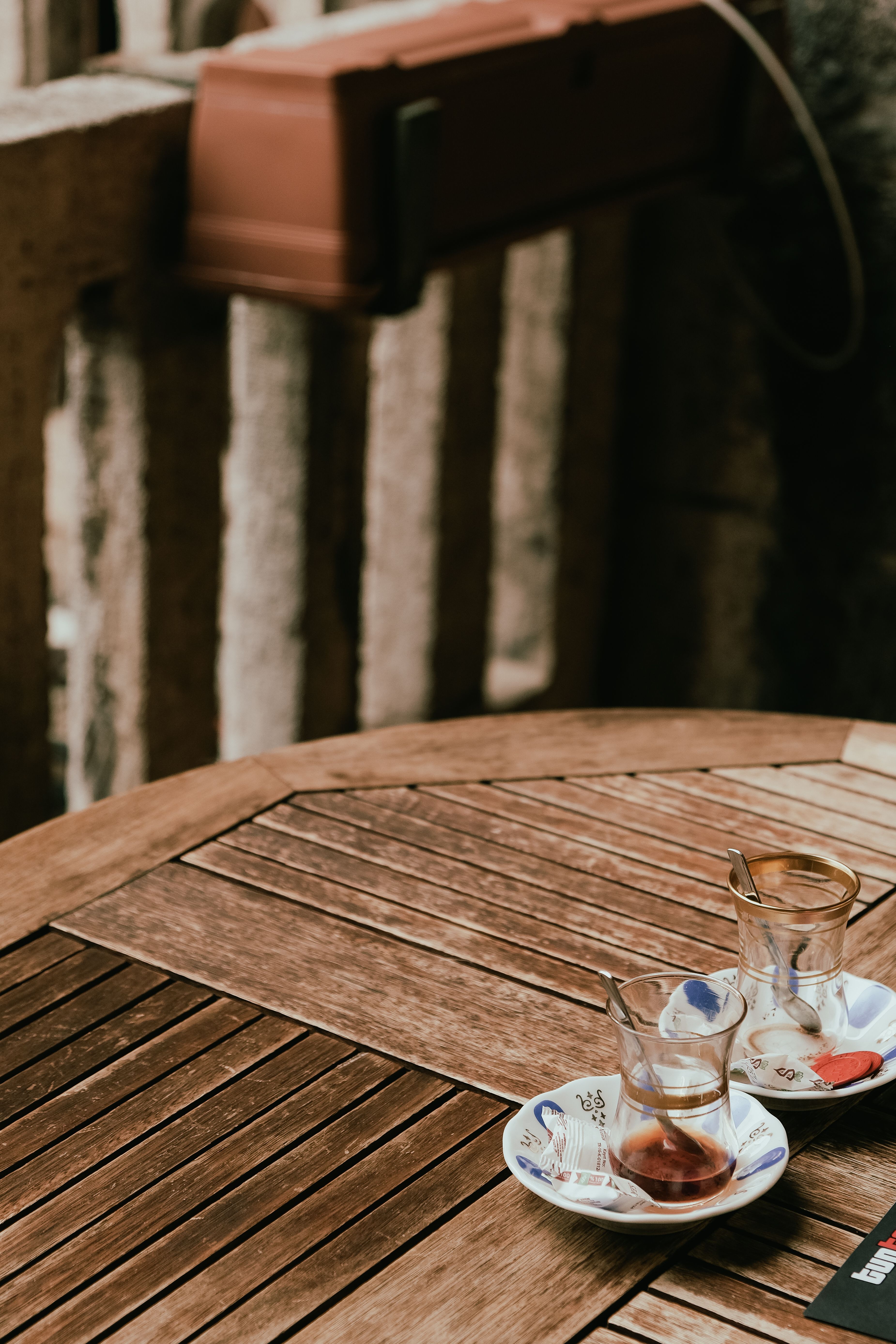 Cozy Outdoor Cafe with Turkish Tea · Free Stock Photo
