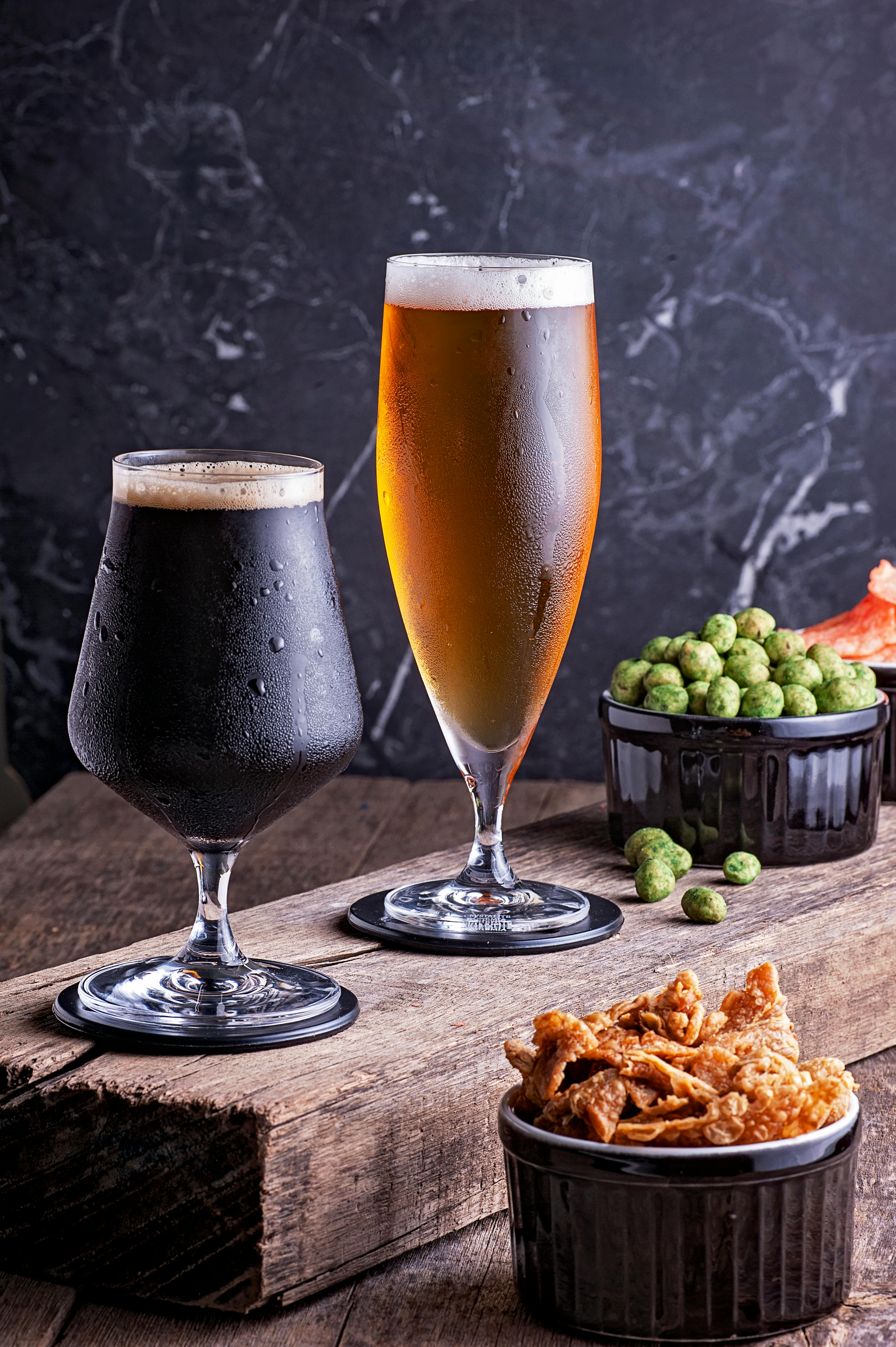 Three Assorted Drinking Glasses With Beer · Free Stock Photo