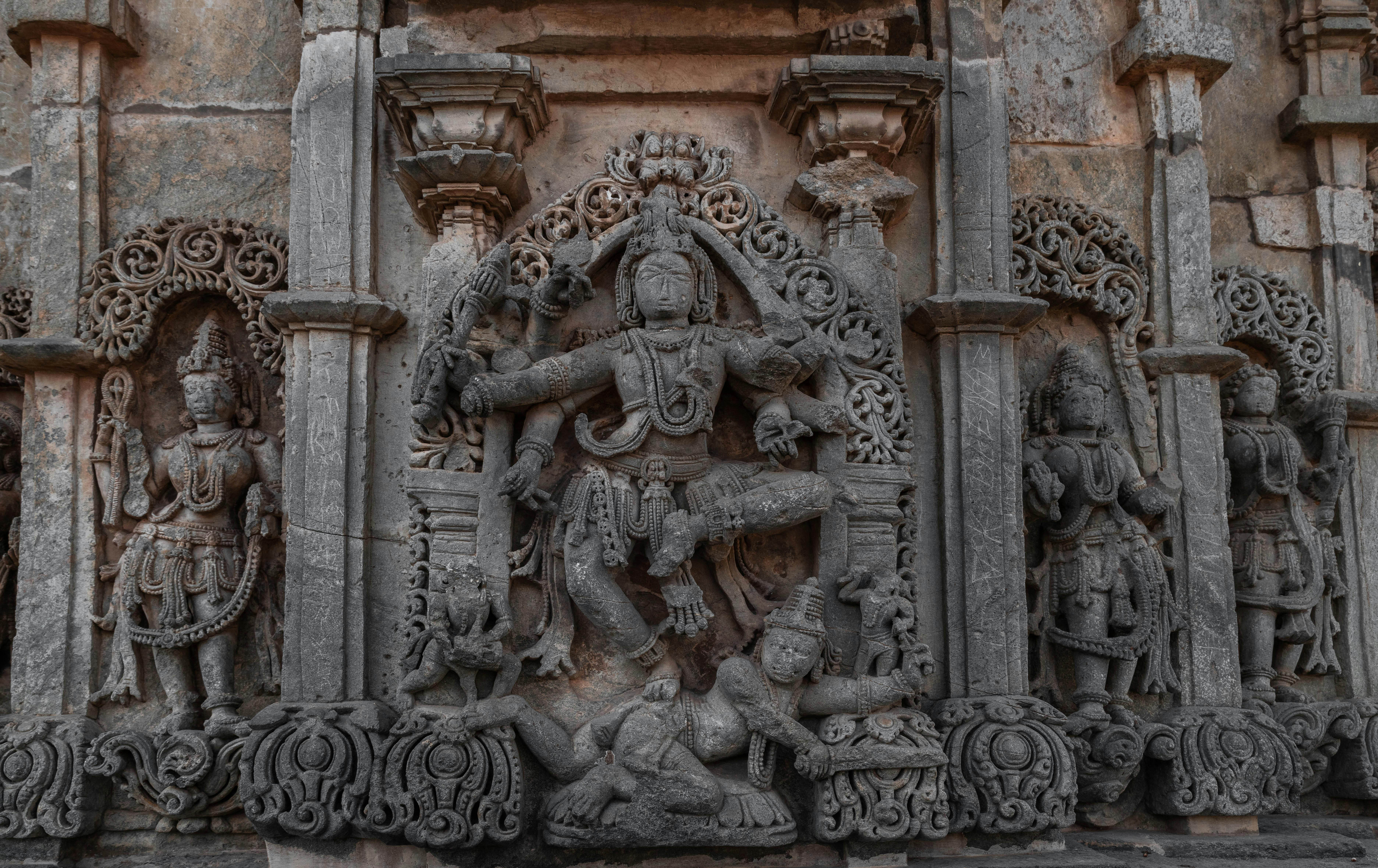 Exquisite Stone Sculptures at Belur Temple · Free Stock Photo