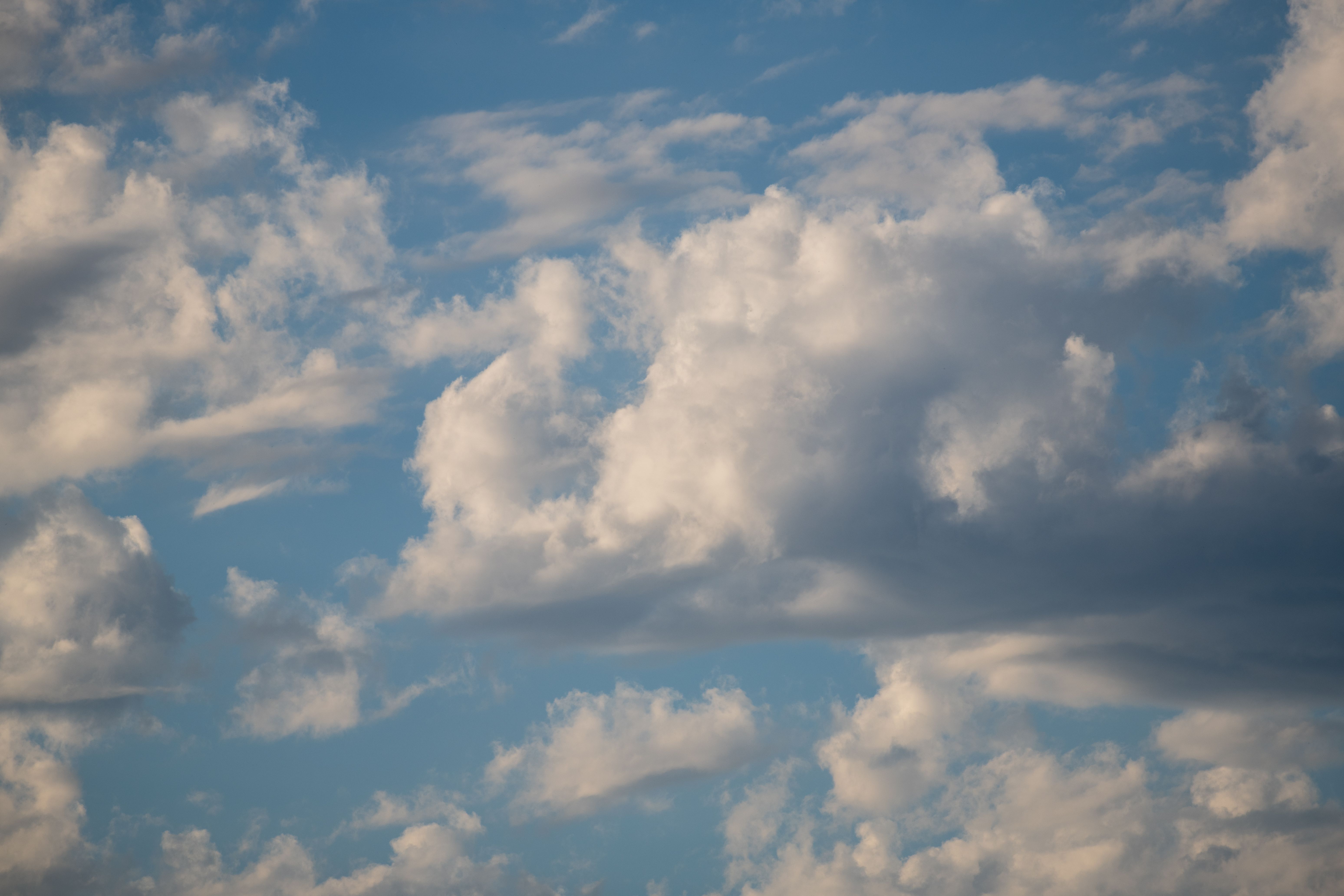 Vast Blue Sky with Cumulus and Stratus Clouds · Free Stock Photo