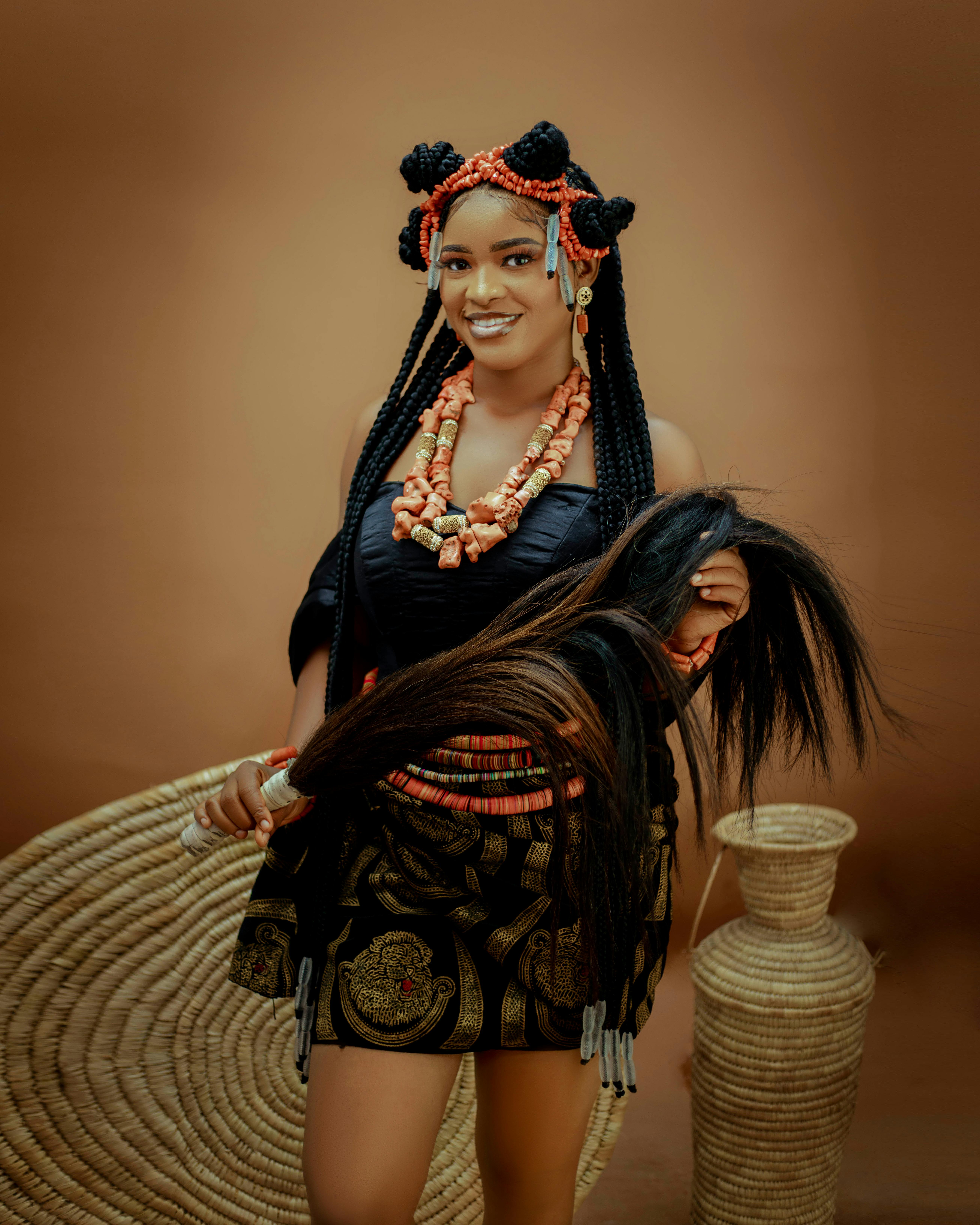 Beautiful Afrocentric Woman with Traditional Attire · Free Stock Photo