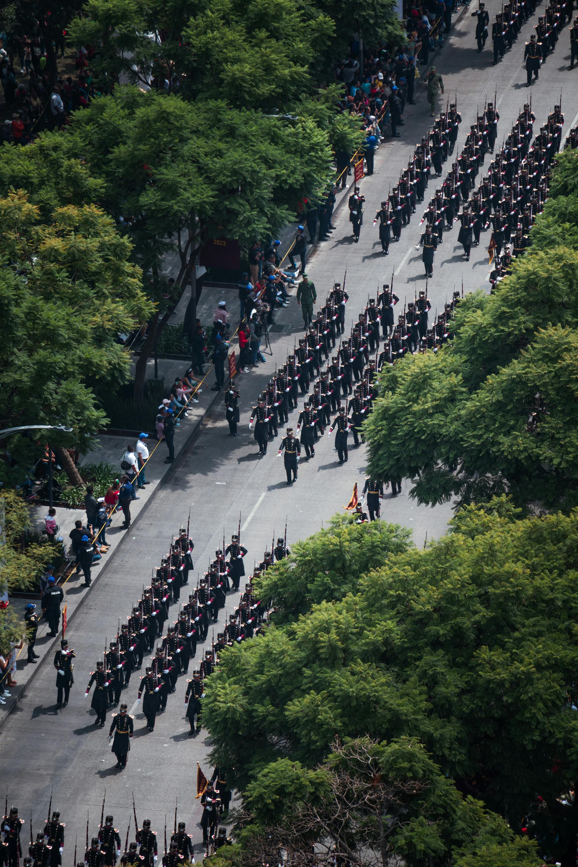 Aerial View of Military Parade in Mexico City · Free Stock Photo