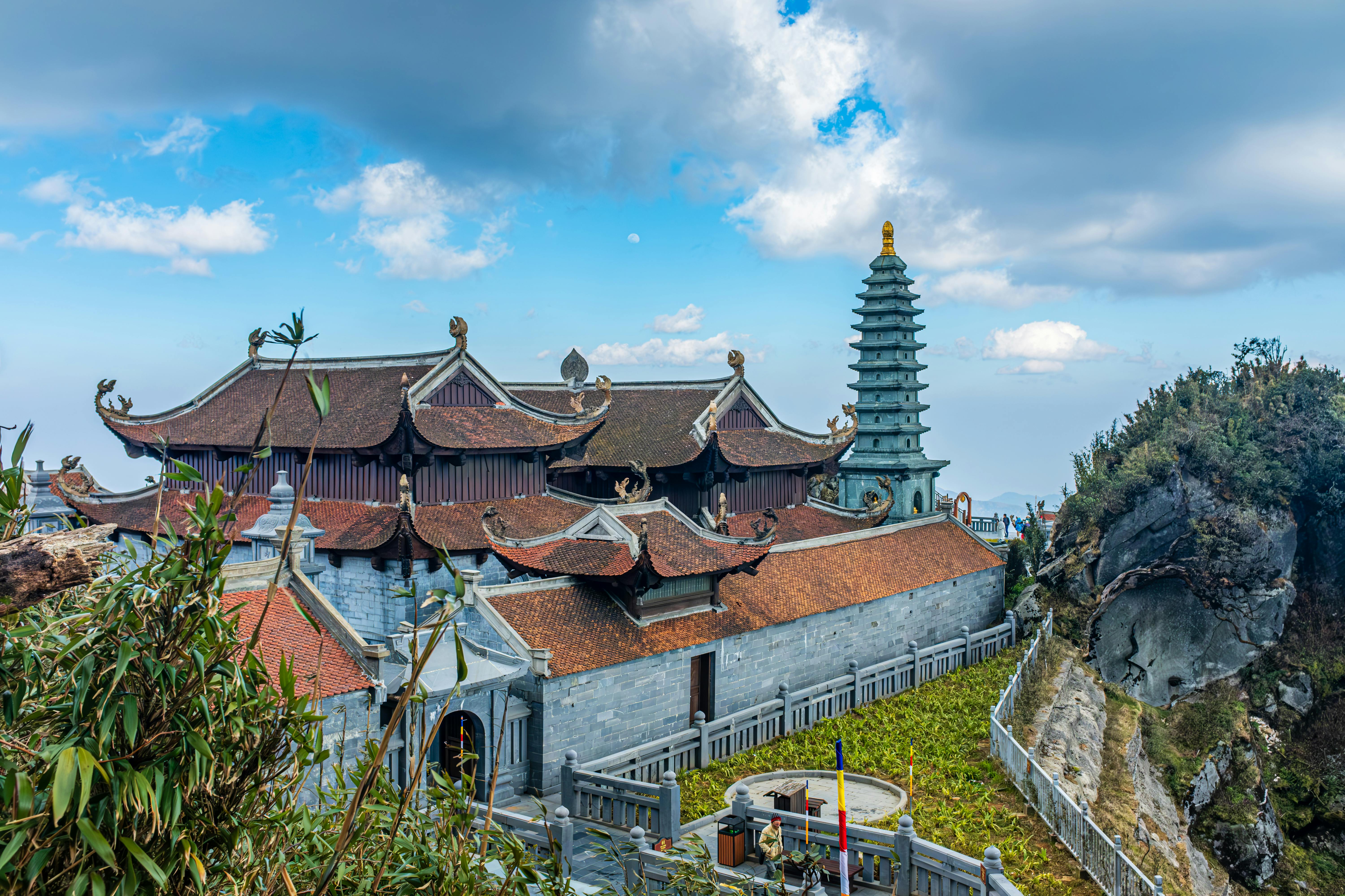 Buddhist Temple in Scenic Mountains of Vietnam · Free Stock Photo
