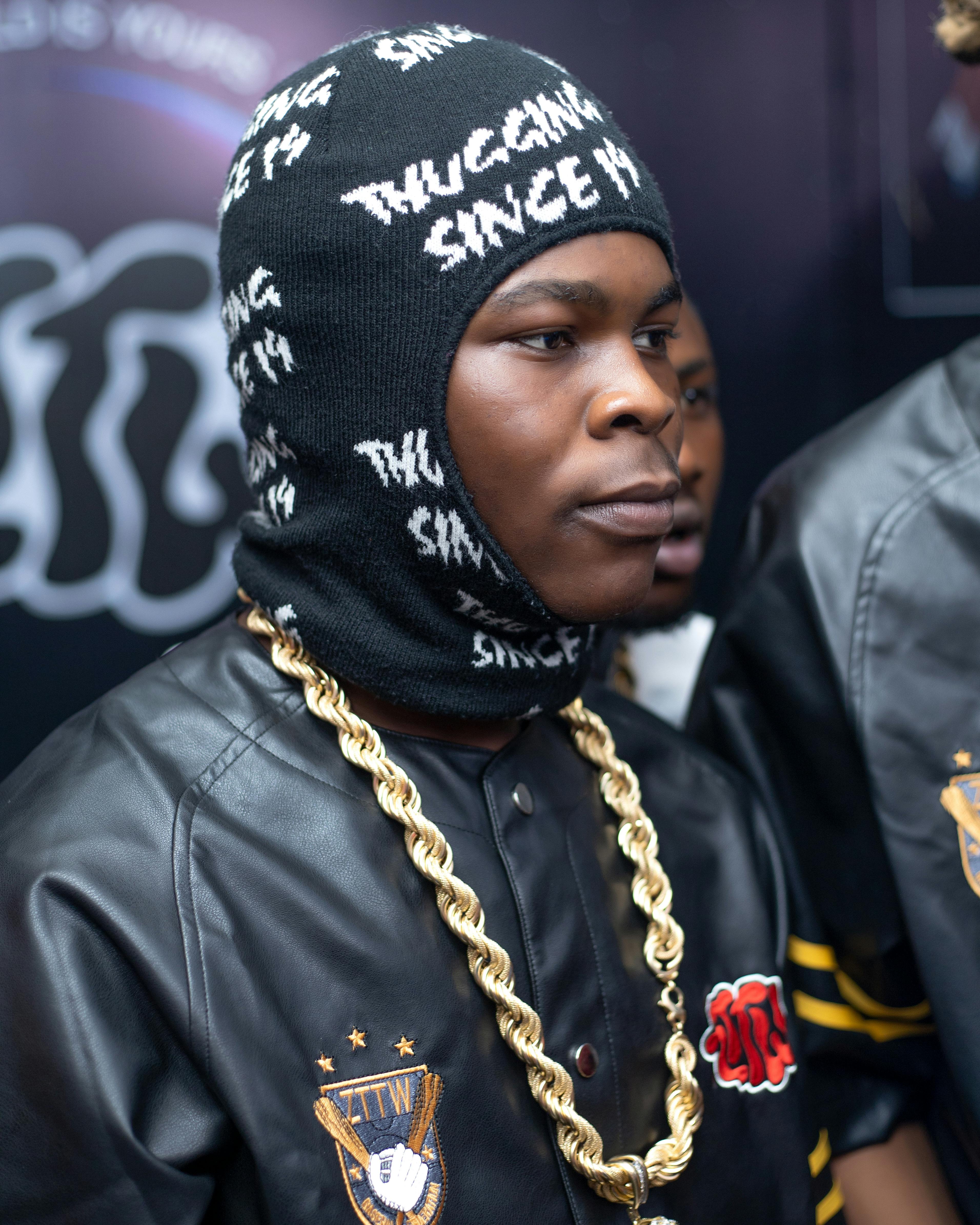 Fashionable Man in Black Balaclava and Gold Chain · Free Stock Photo