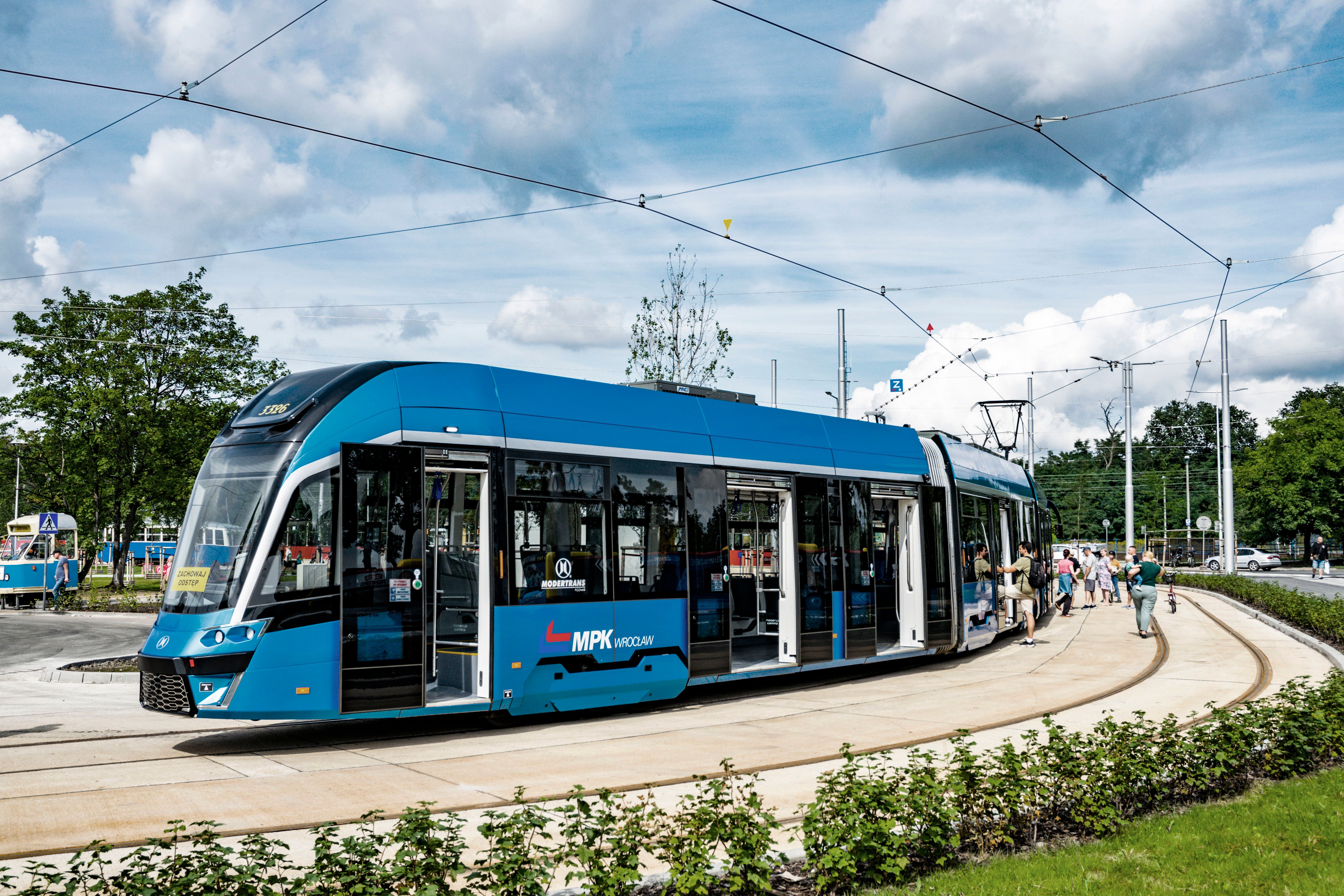 Modern Tramway in Wrocław's Urban Landscape · Free Stock Photo