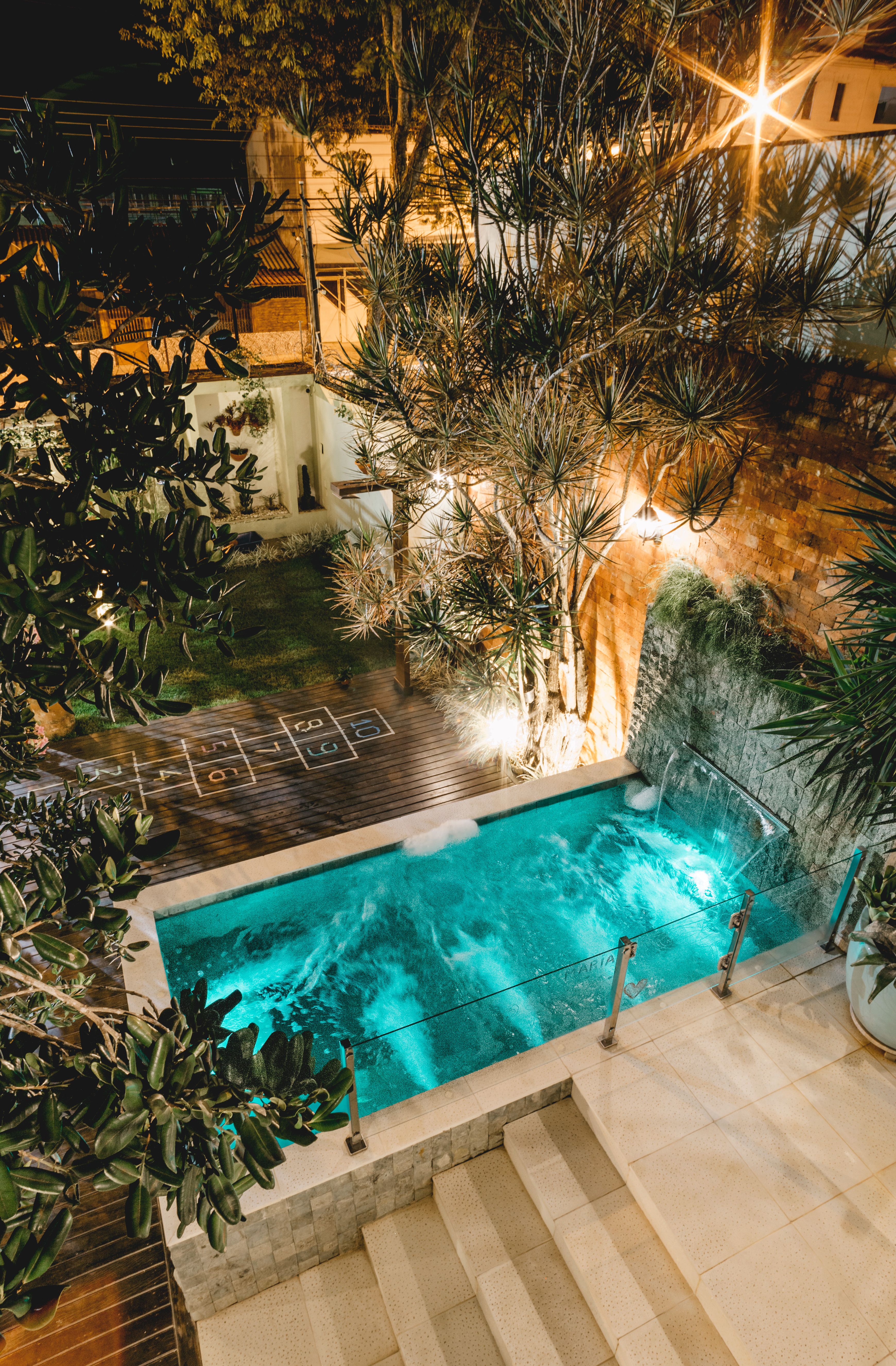 Outdoor Patio Pool People Night Photos, Download The BEST Free Outdoor ...