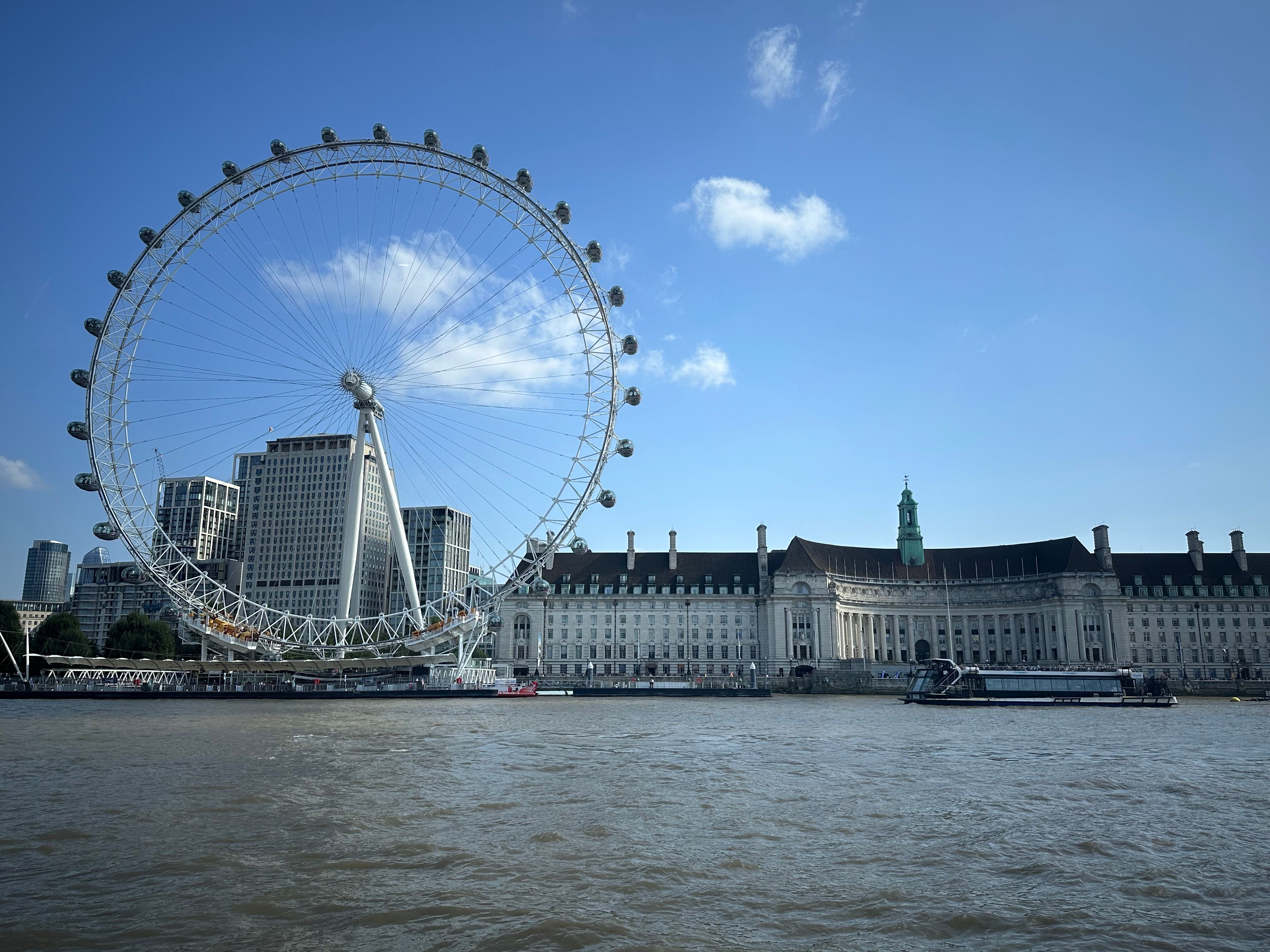 London Eye and River Thames Scenic View · Free Stock Photo