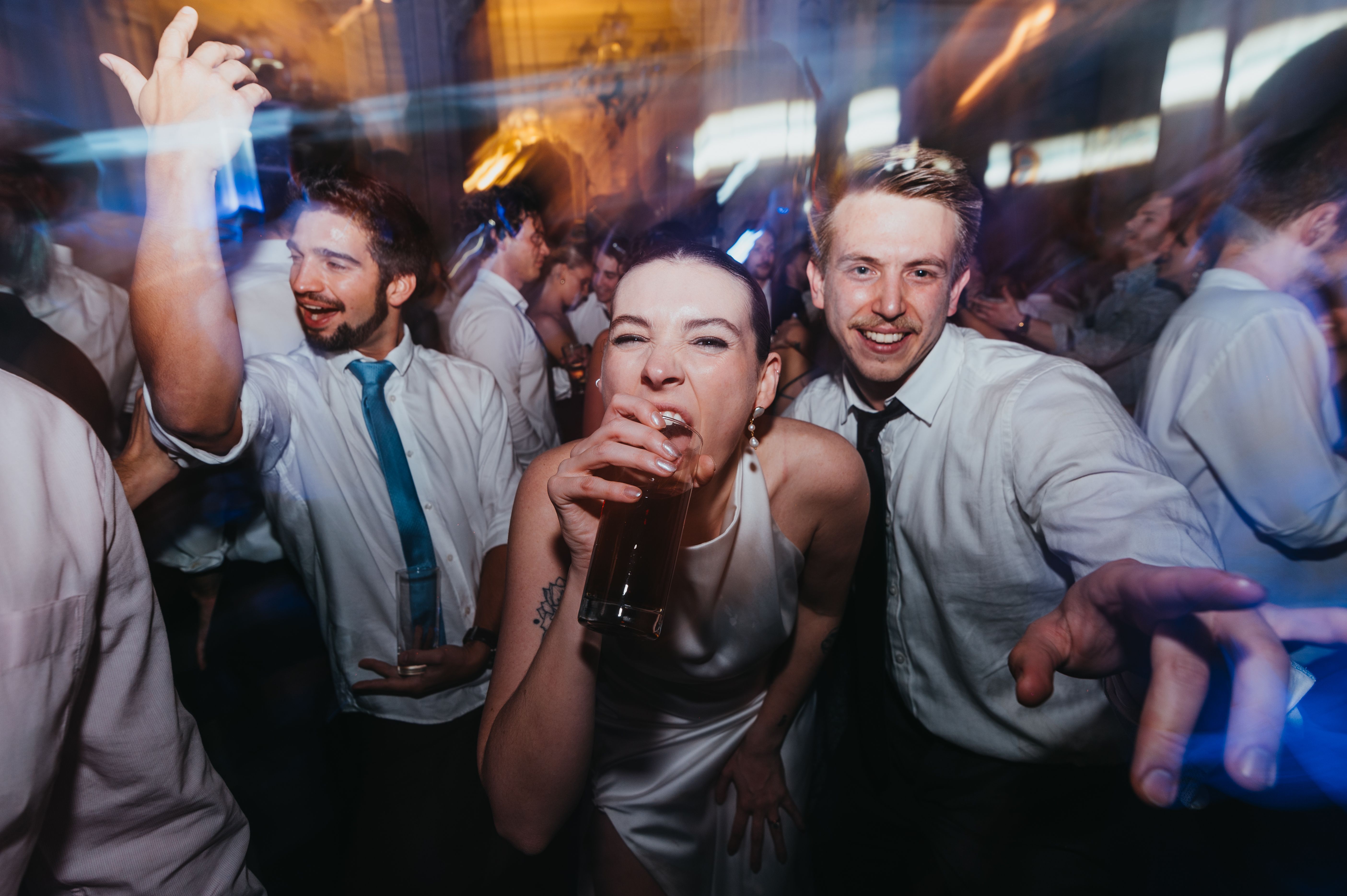 Energetic Party Scene with Dancing Crowd · Free Stock Photo