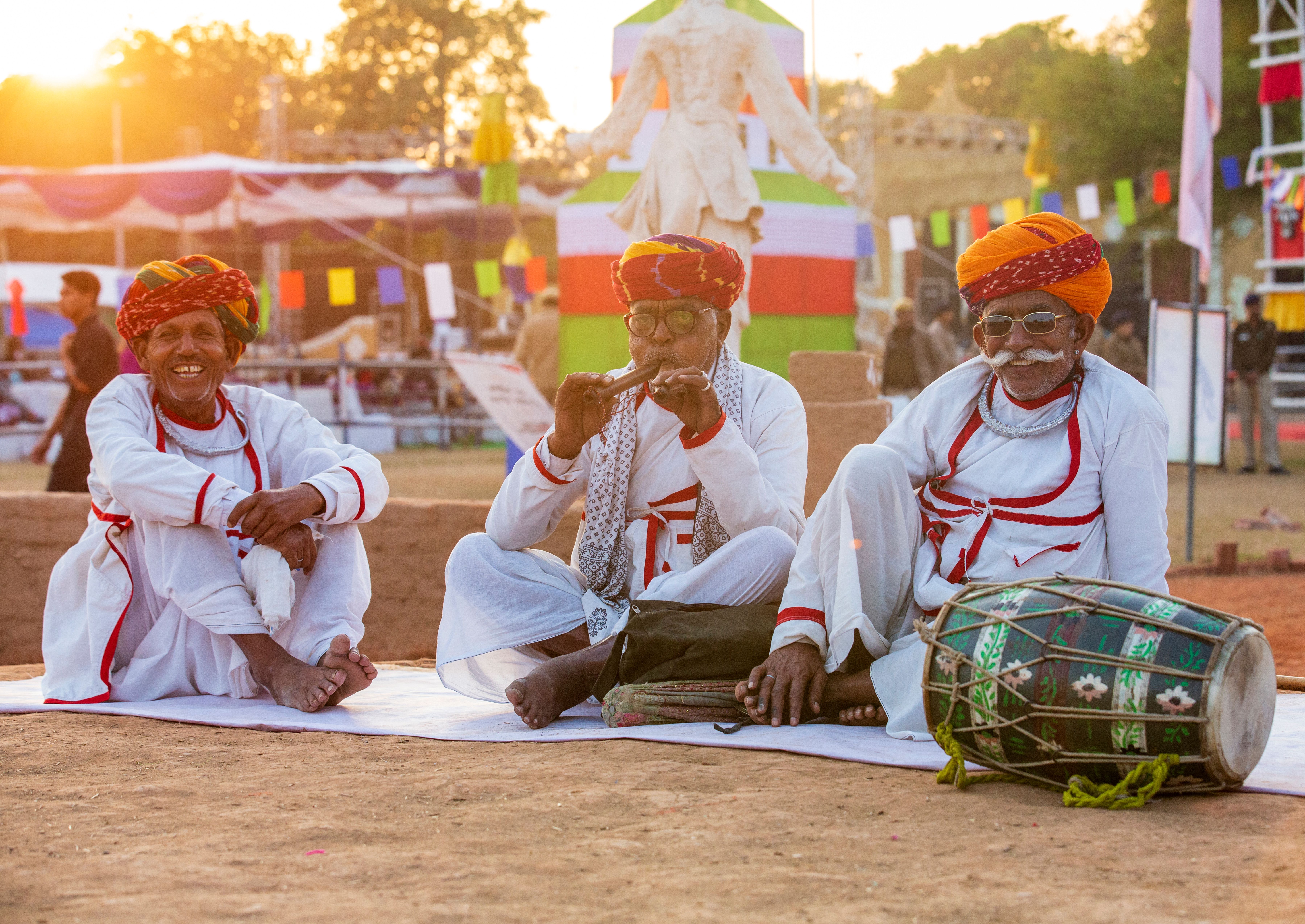 Traditional Indian Musicians at Cultural Festival · Free Stock Photo
