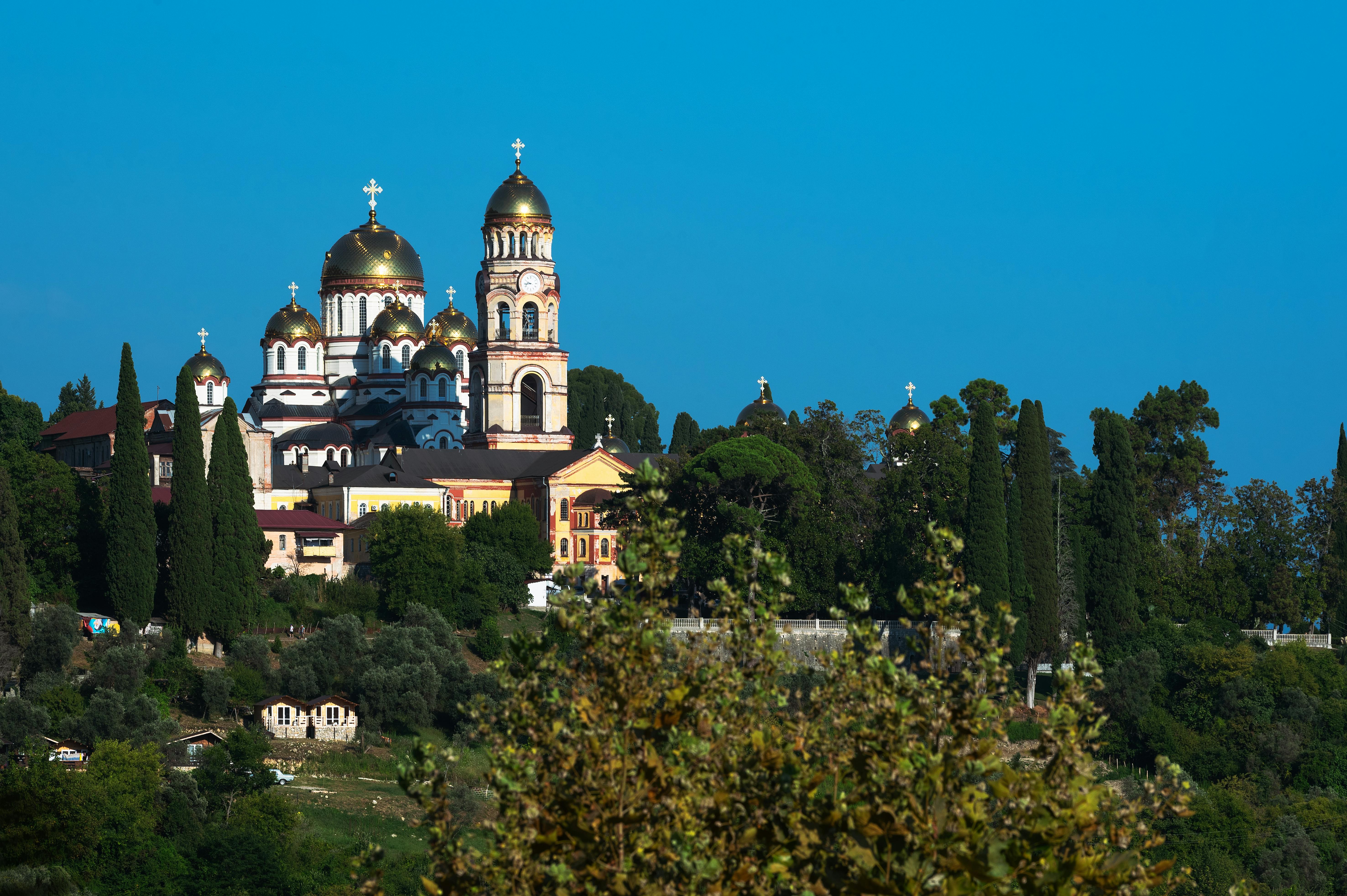 Scenic View of New Athos Monastery in Summer · Free Stock Photo