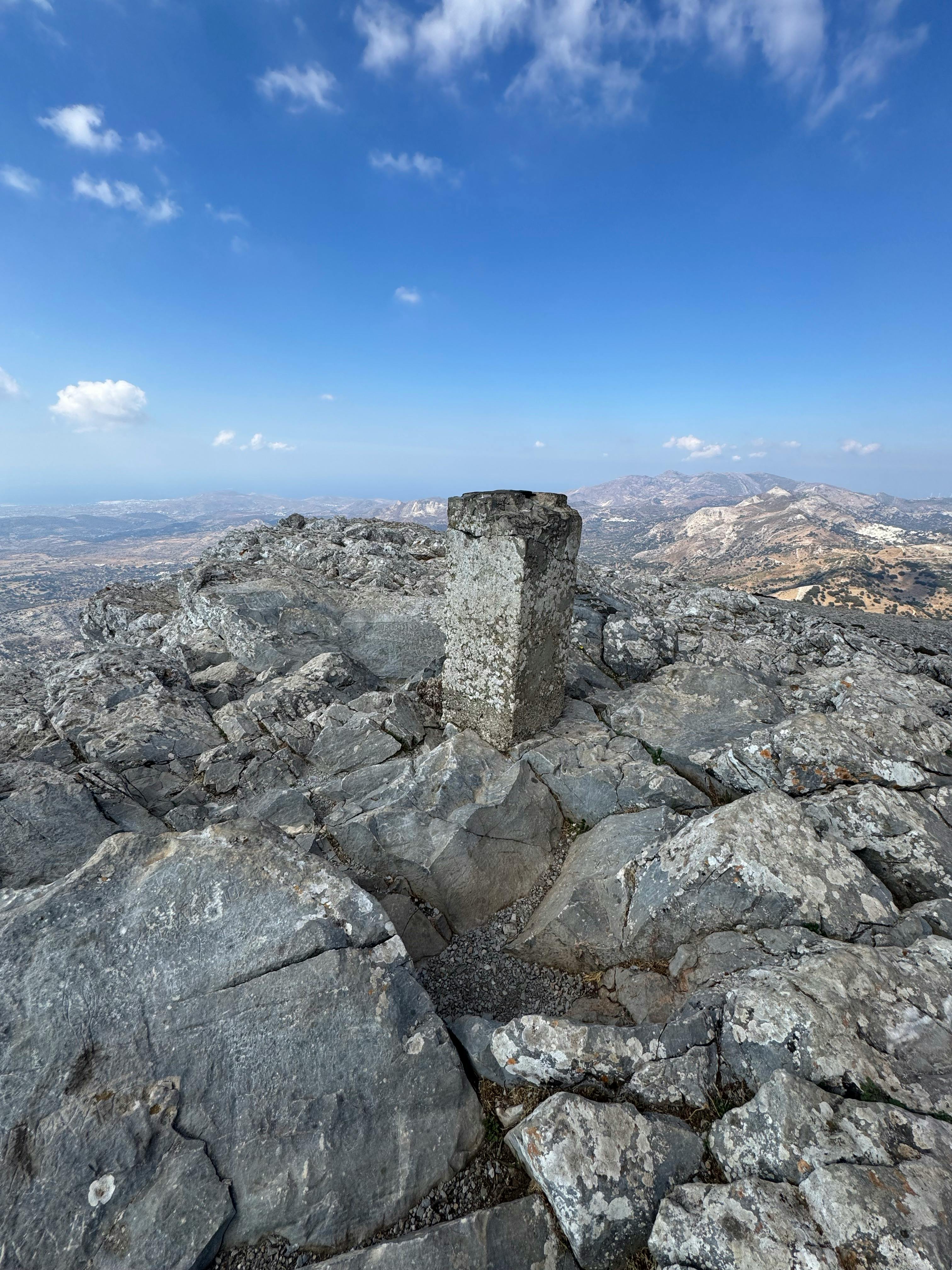 Mountain Summit with Ancient Rock Landmark · Free Stock Photo