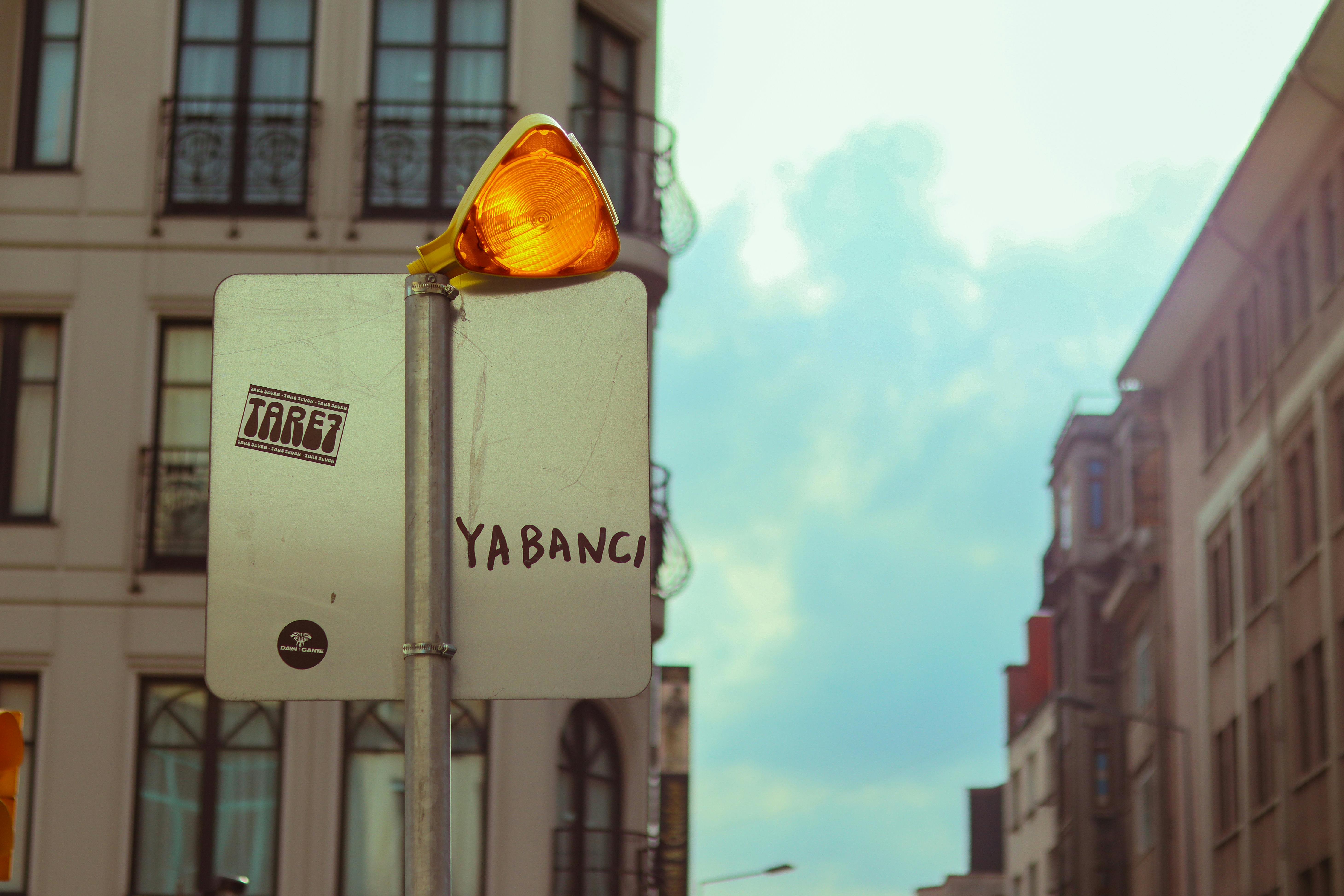 Urban street sign with traffic light · Free Stock Photo