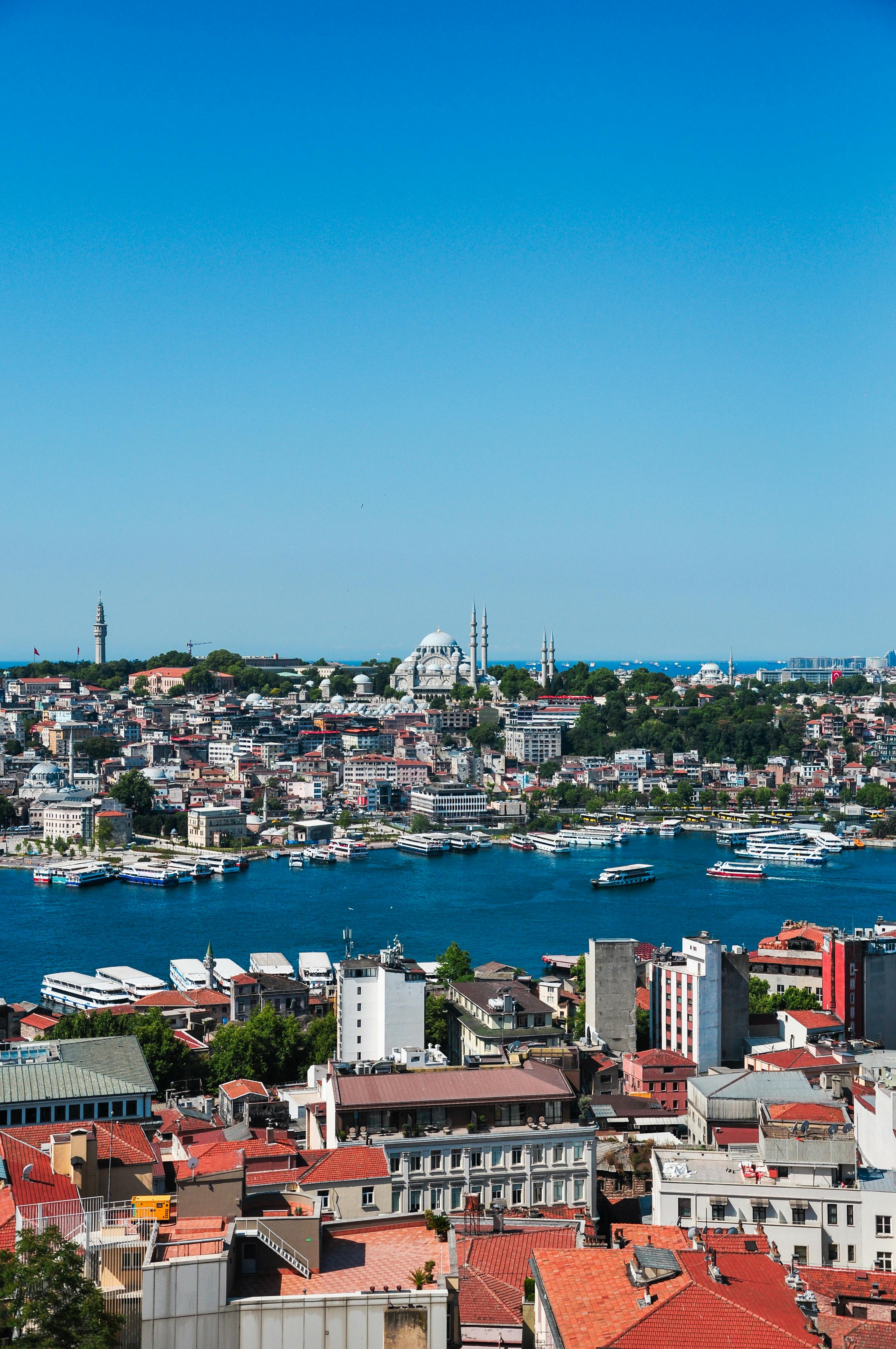 Aerial View of Istanbul with Bosphorus Straits · Free Stock Photo