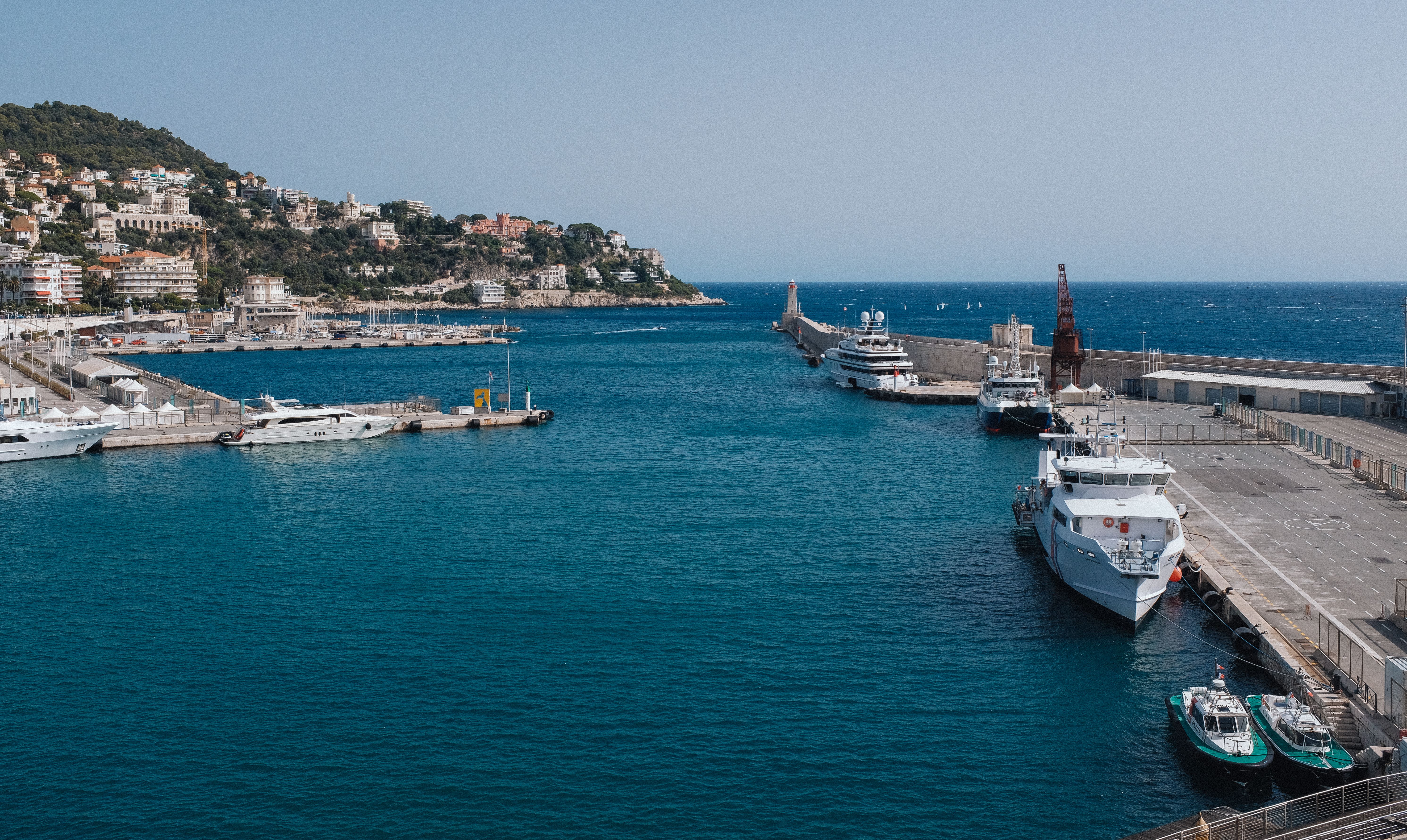 Scenic Port View with Luxury Yachts Docked · Free Stock Photo