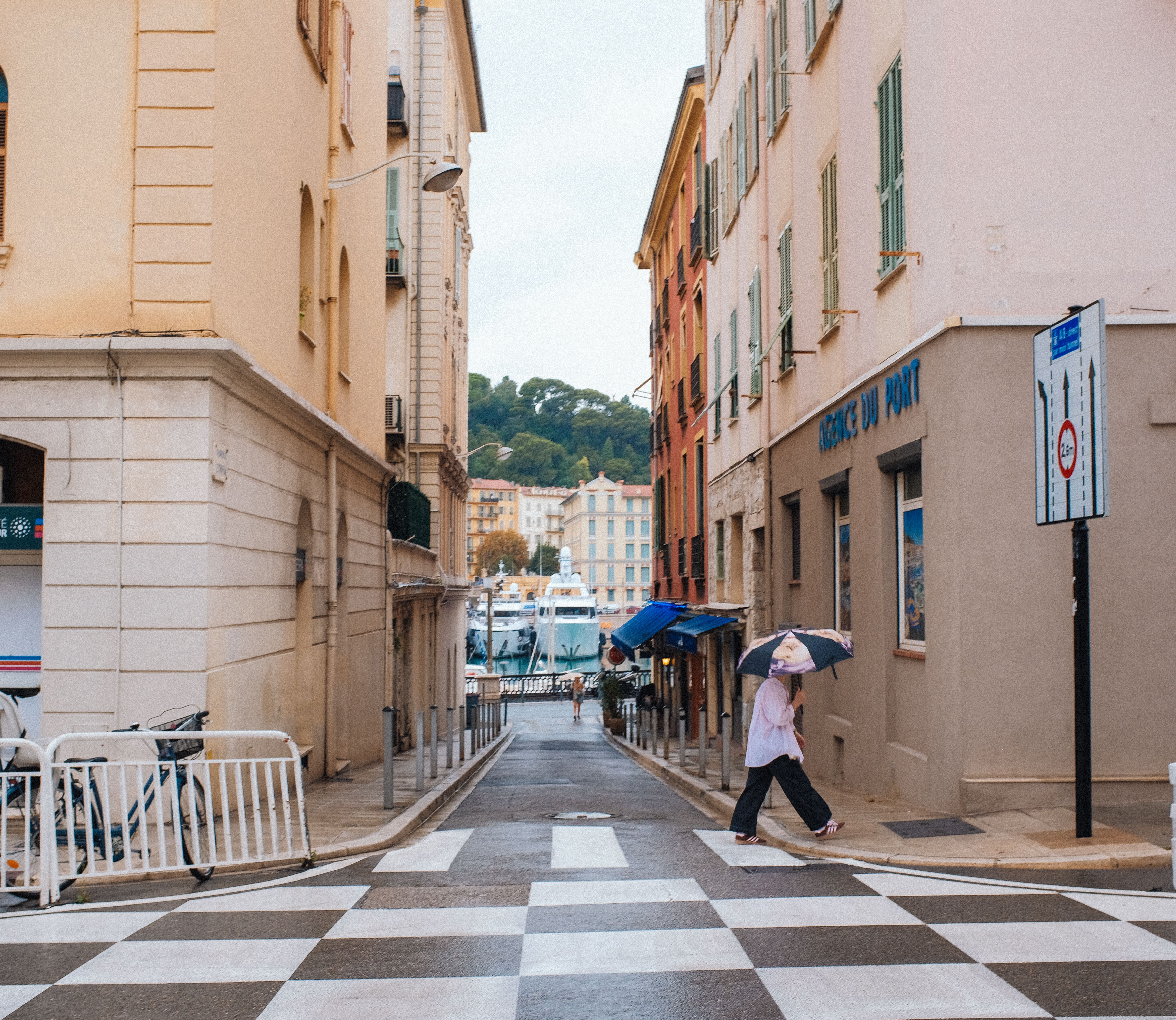 Street View of Mediterranean Port on a Rainy Day · Free Stock Photo