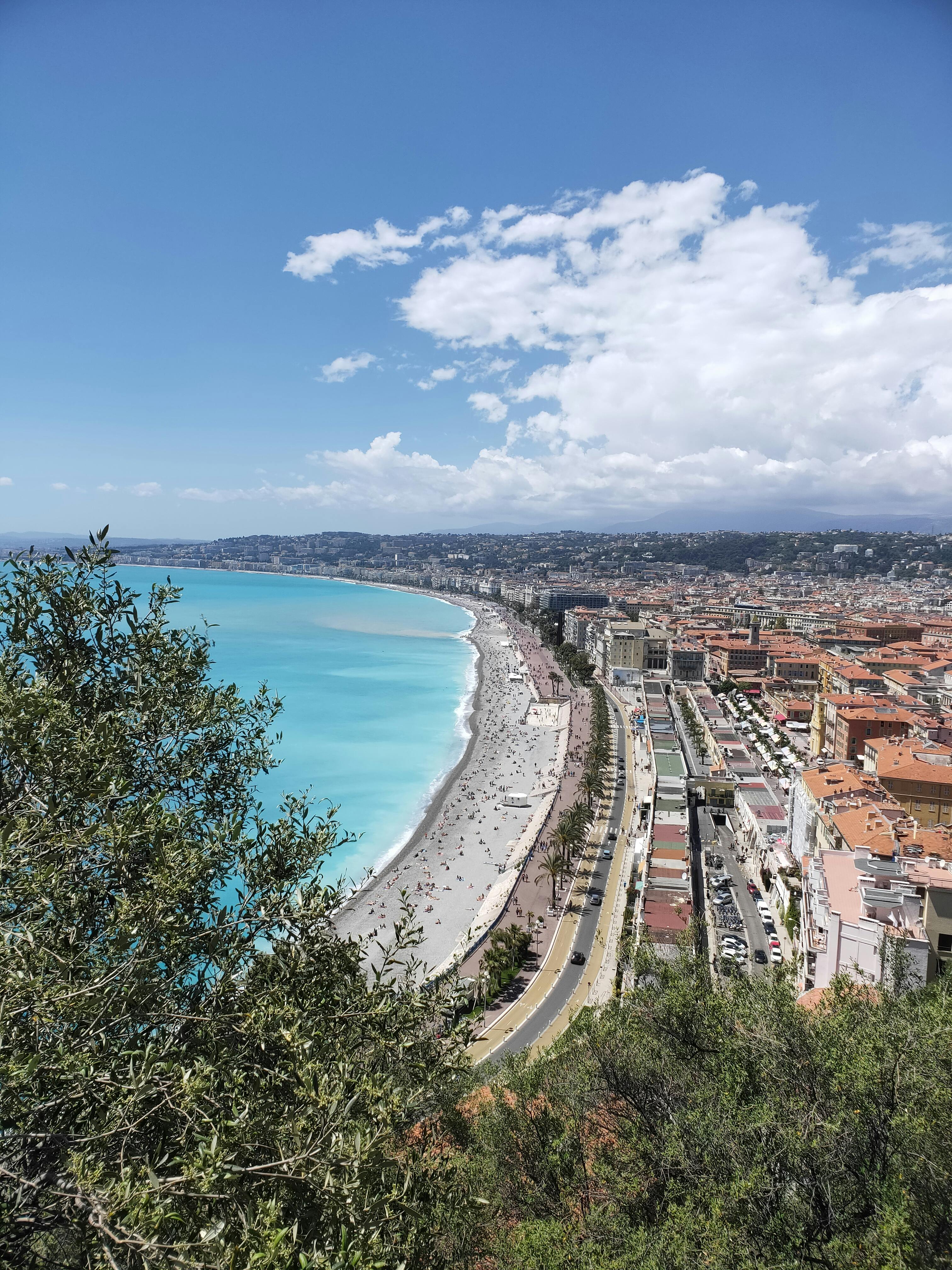 Stunning coastal view of Nice, France from above · Free Stock Photo