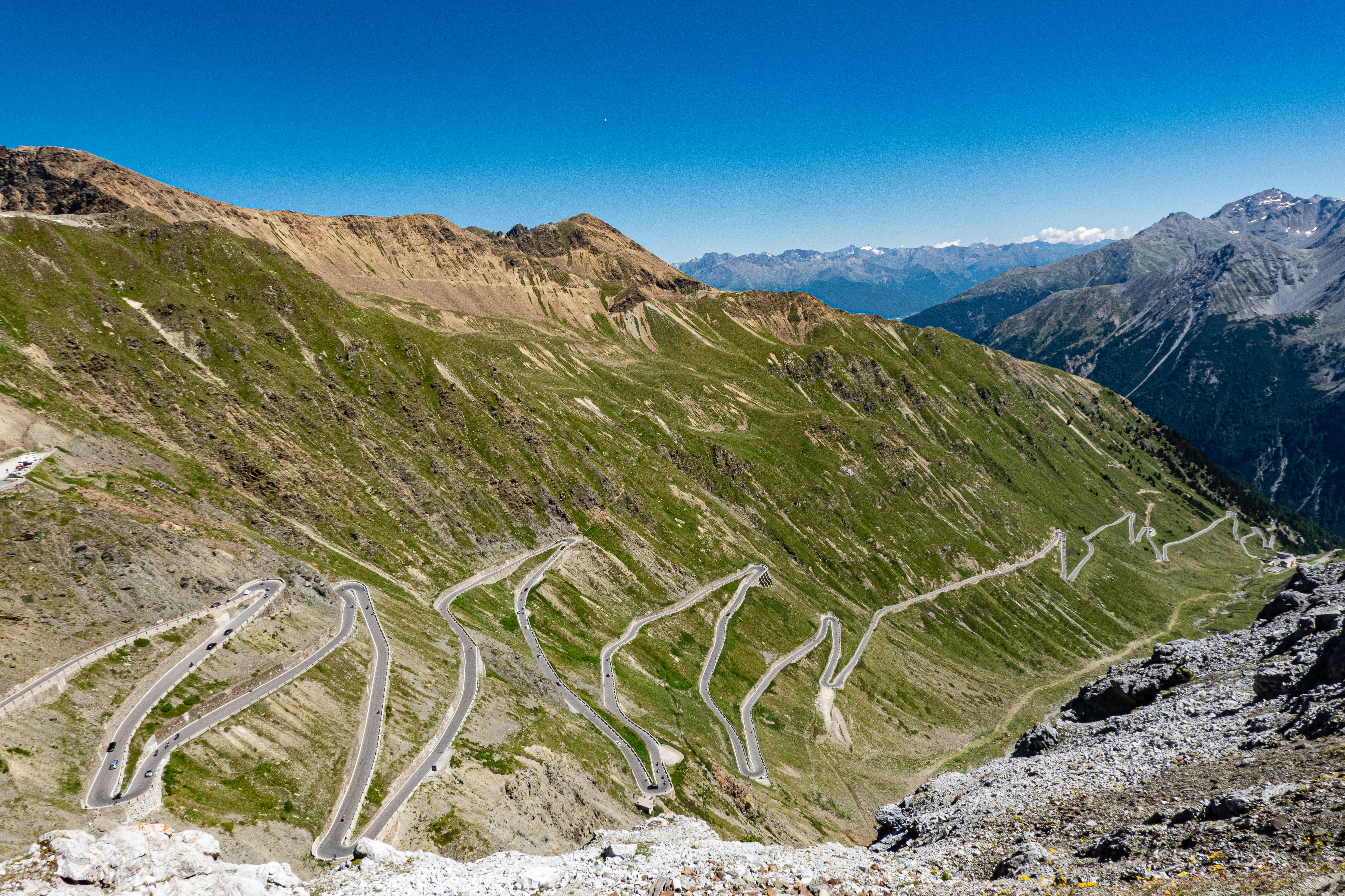 Scenic View of Stelvio Pass Mountain Road · Free Stock Photo