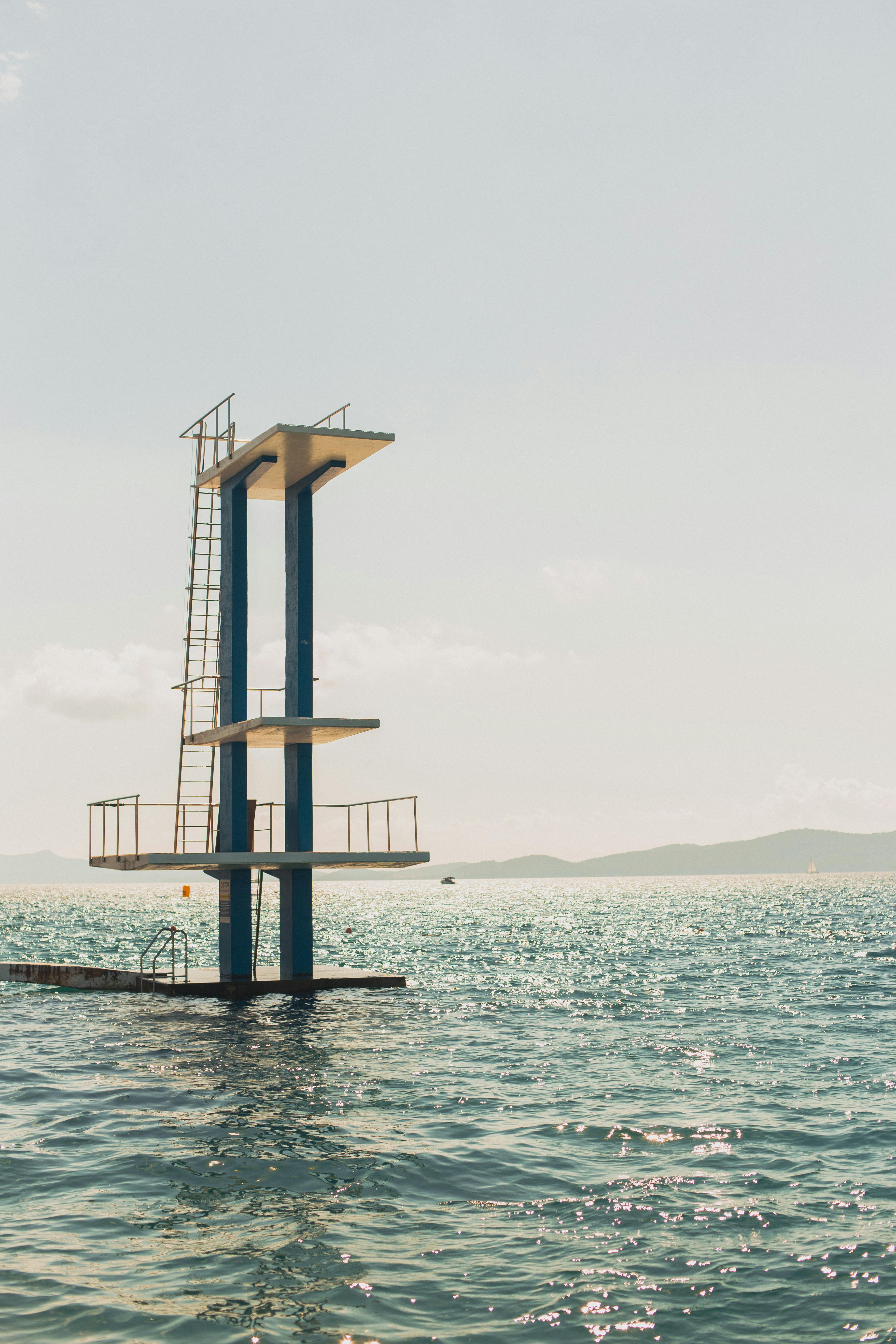 Diving Platform in Zadar's Sparkling Waters · Free Stock Photo