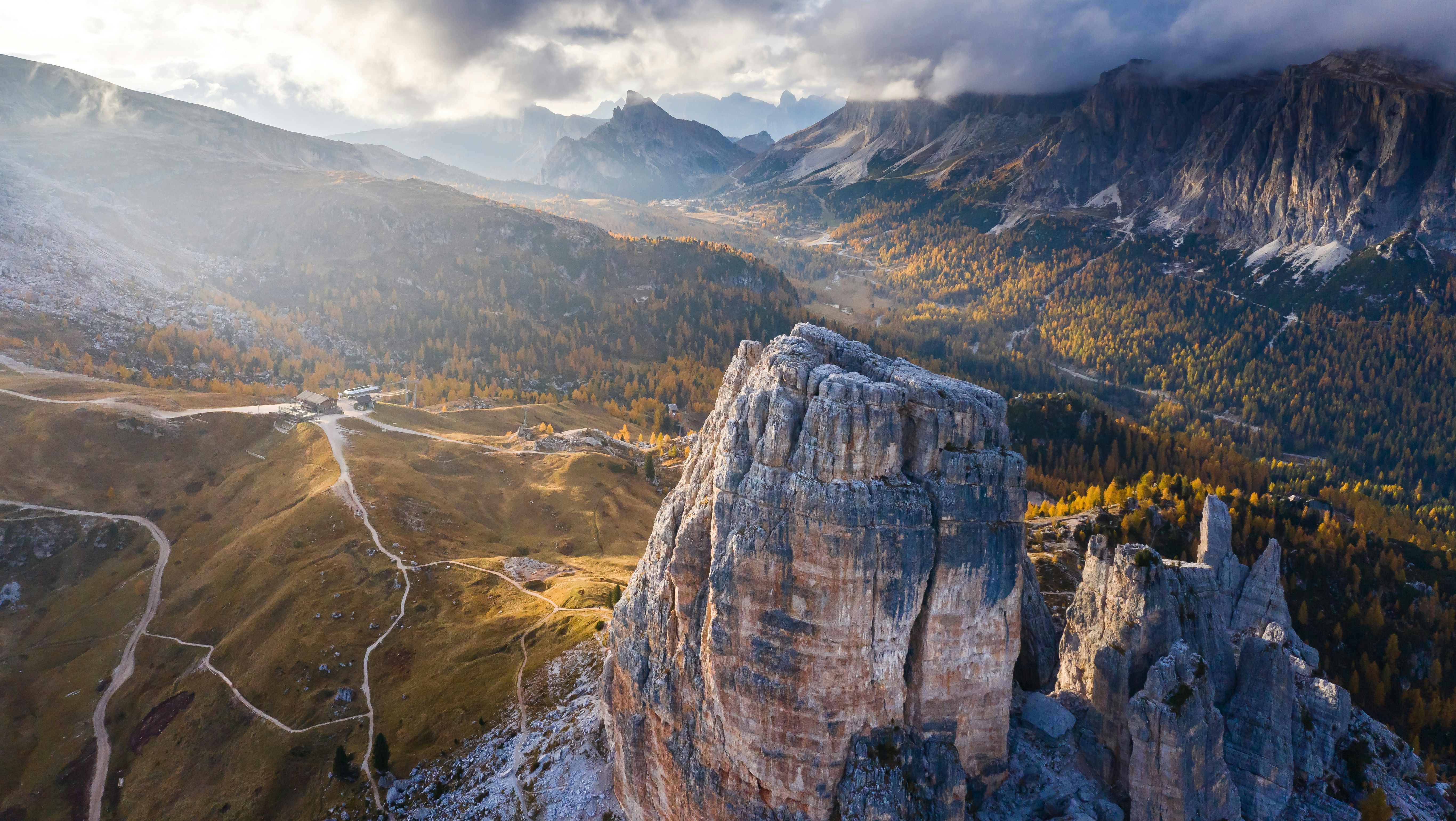 Stunning Aerial View of Dolomites at Twilight · Free Stock Photo