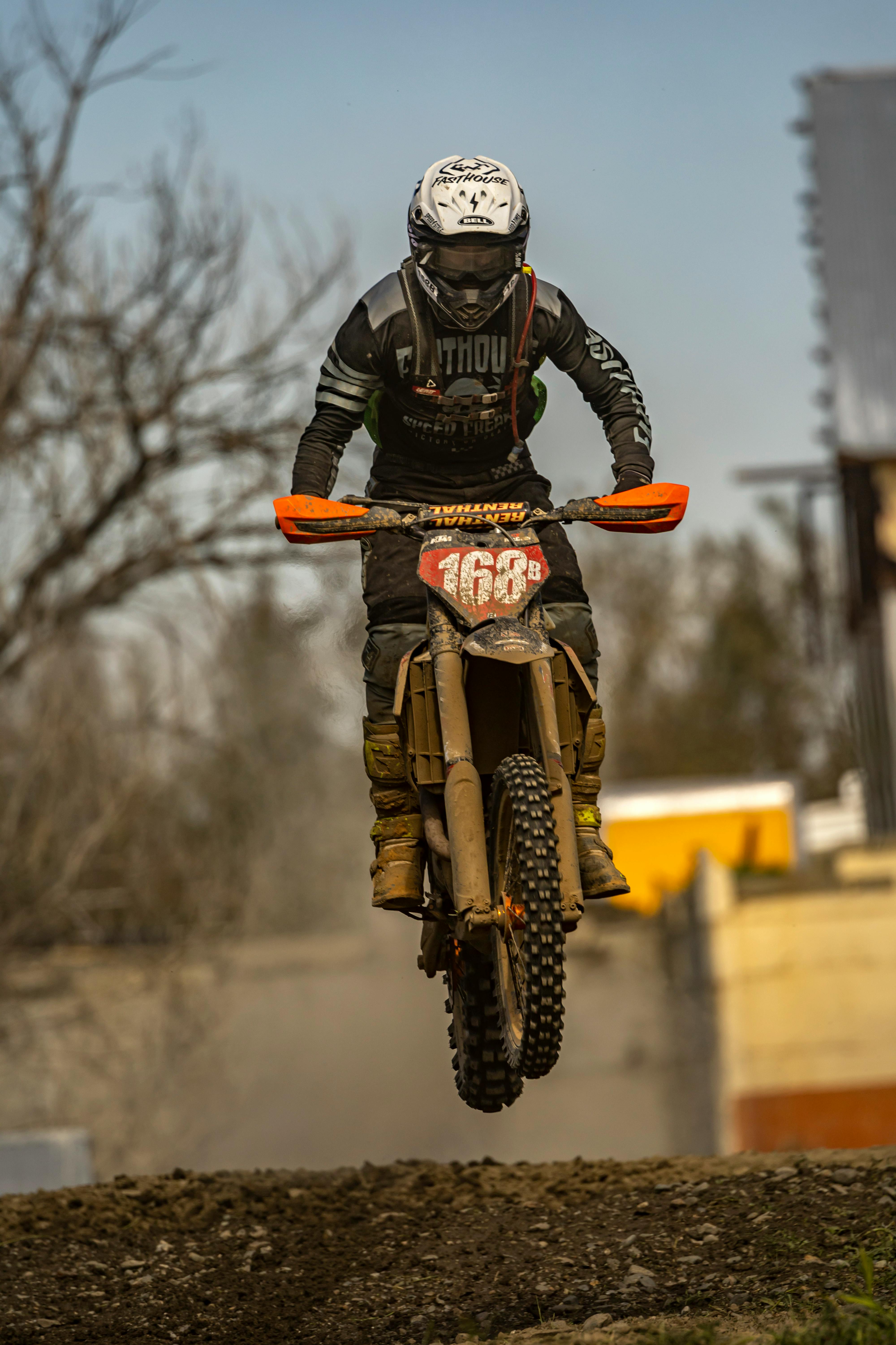 High-Flying Motocross Rider Mid-Air Action Shot · Free Stock Photo