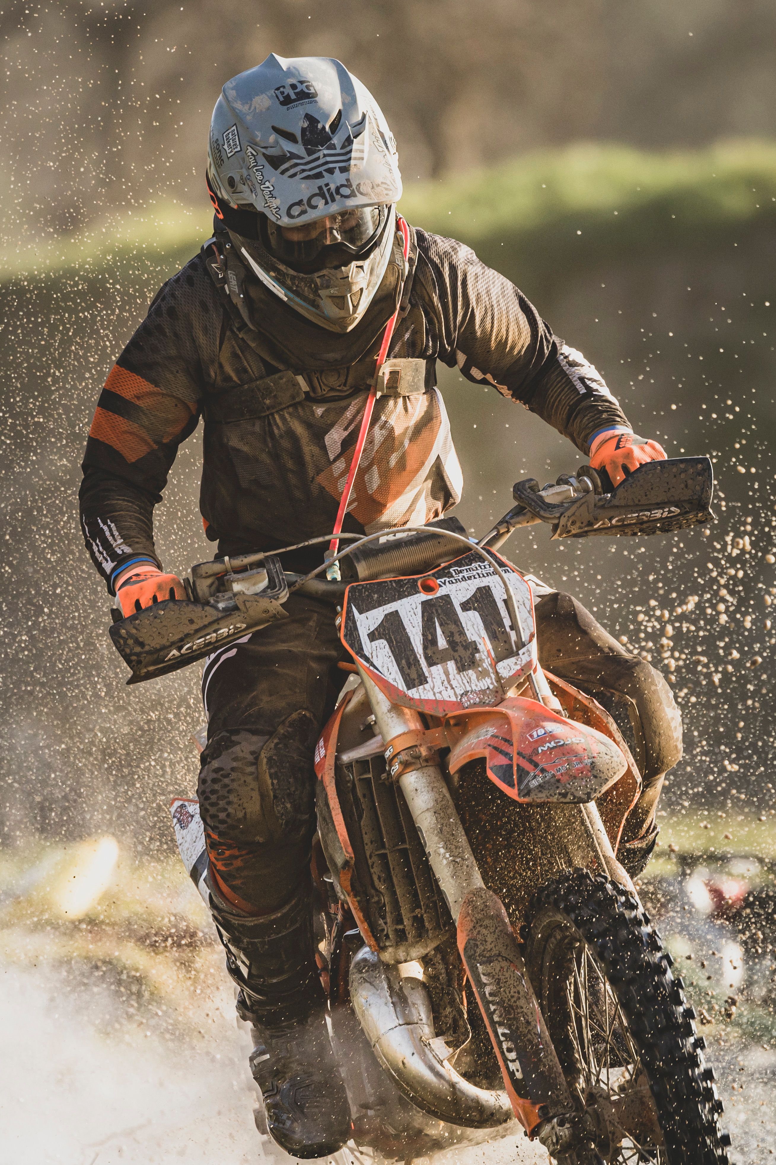 Exciting Off-Road Motorcycle Race Action Shot · Free Stock Photo