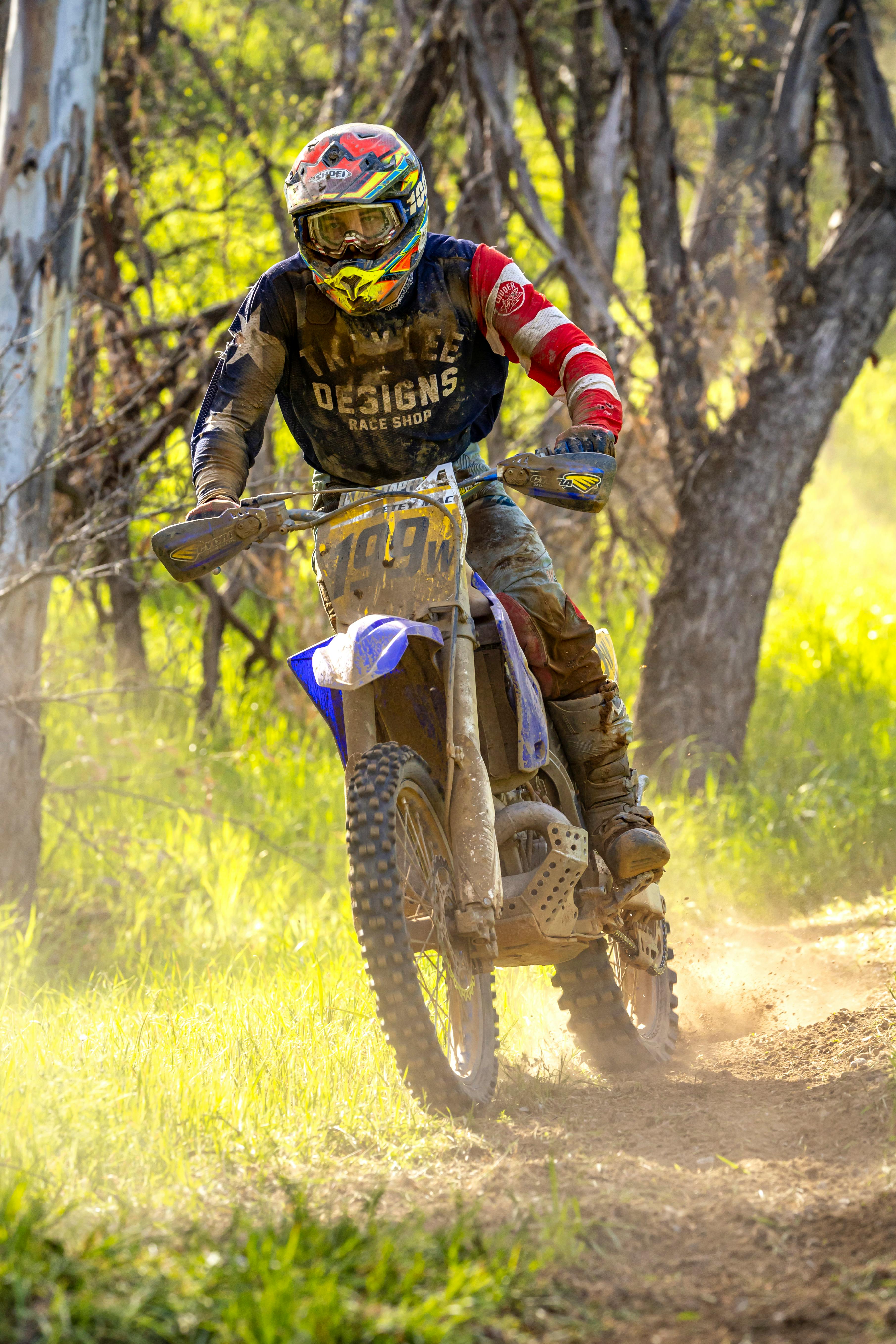 Exciting Off-Road Dirt Bike Racing through Forest · Free Stock Photo