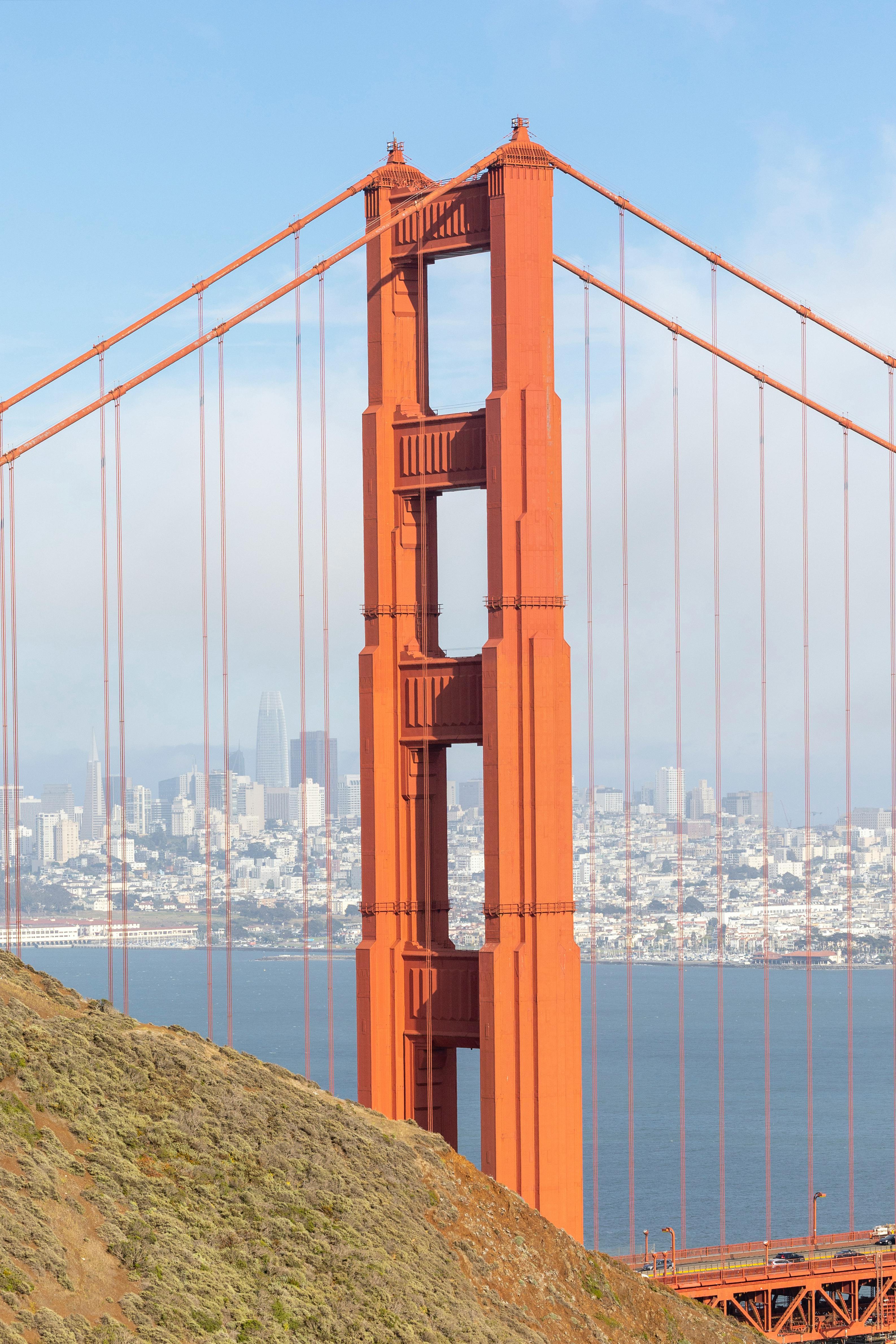 Golden Gate Bridge Tower in San Francisco · Free Stock Photo