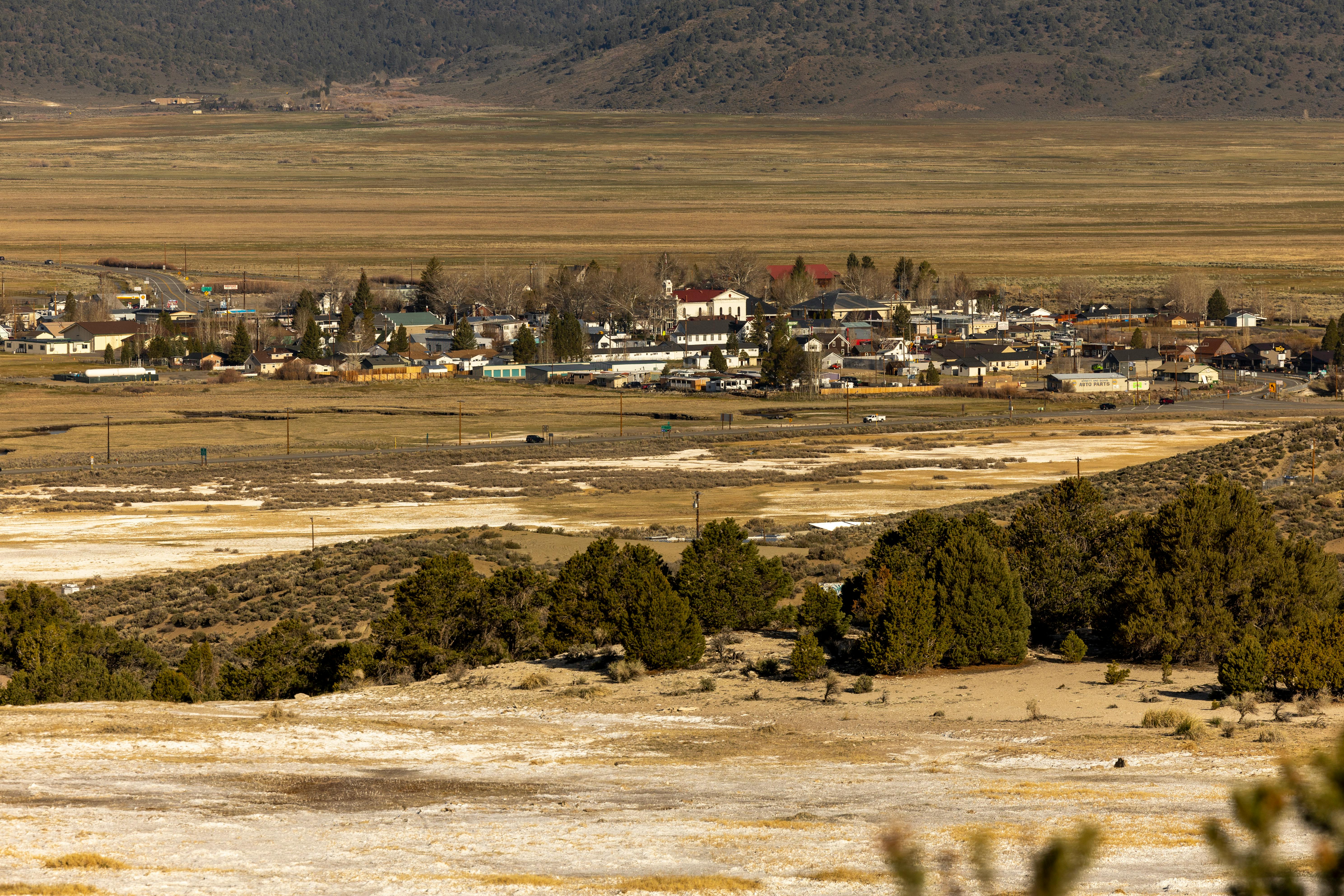 Aerial View of Small Rural Town in Vast Landscape · Free Stock Photo